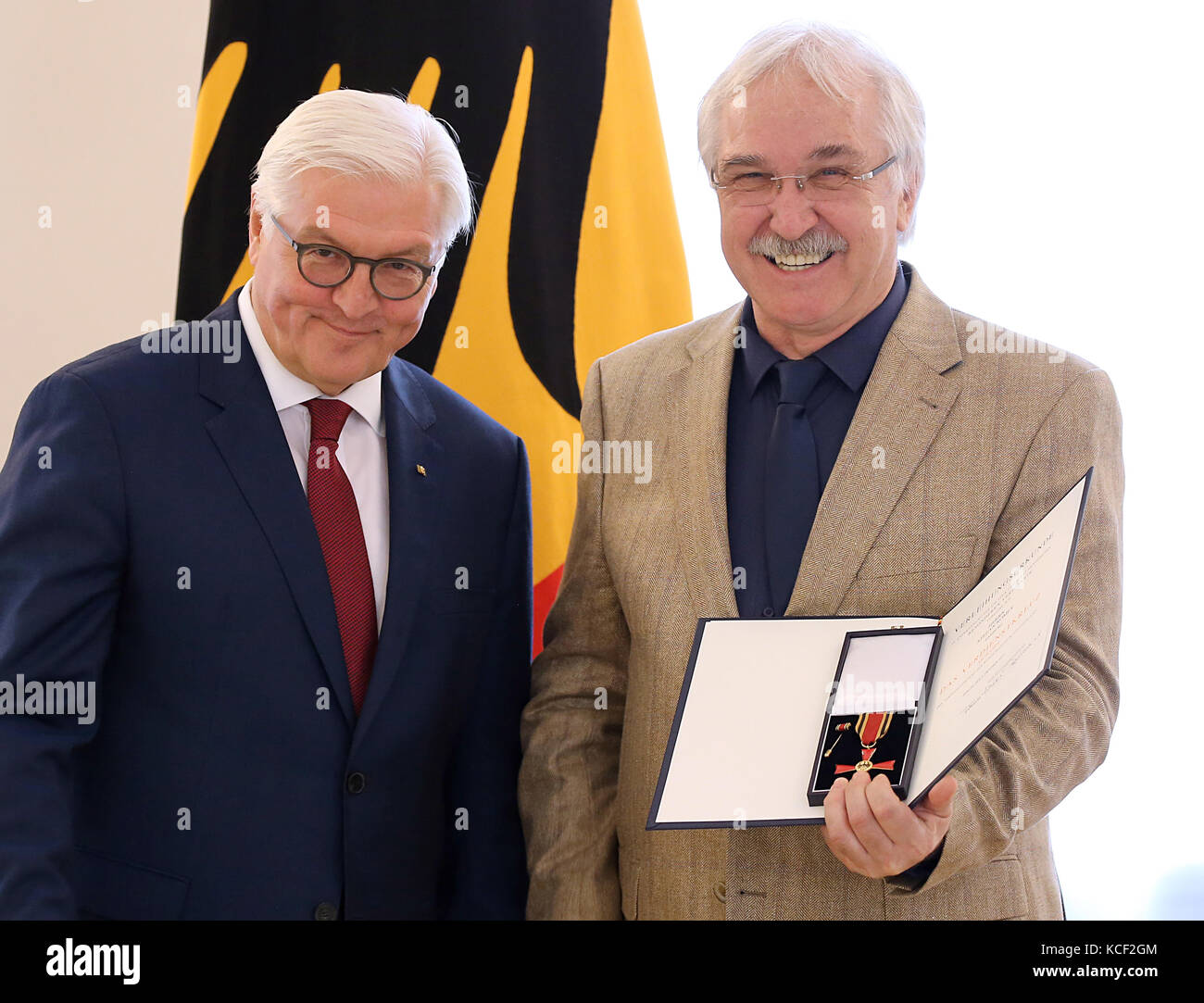 German President Frank-Walter Steinmeier presents the Order of Merit of ...
