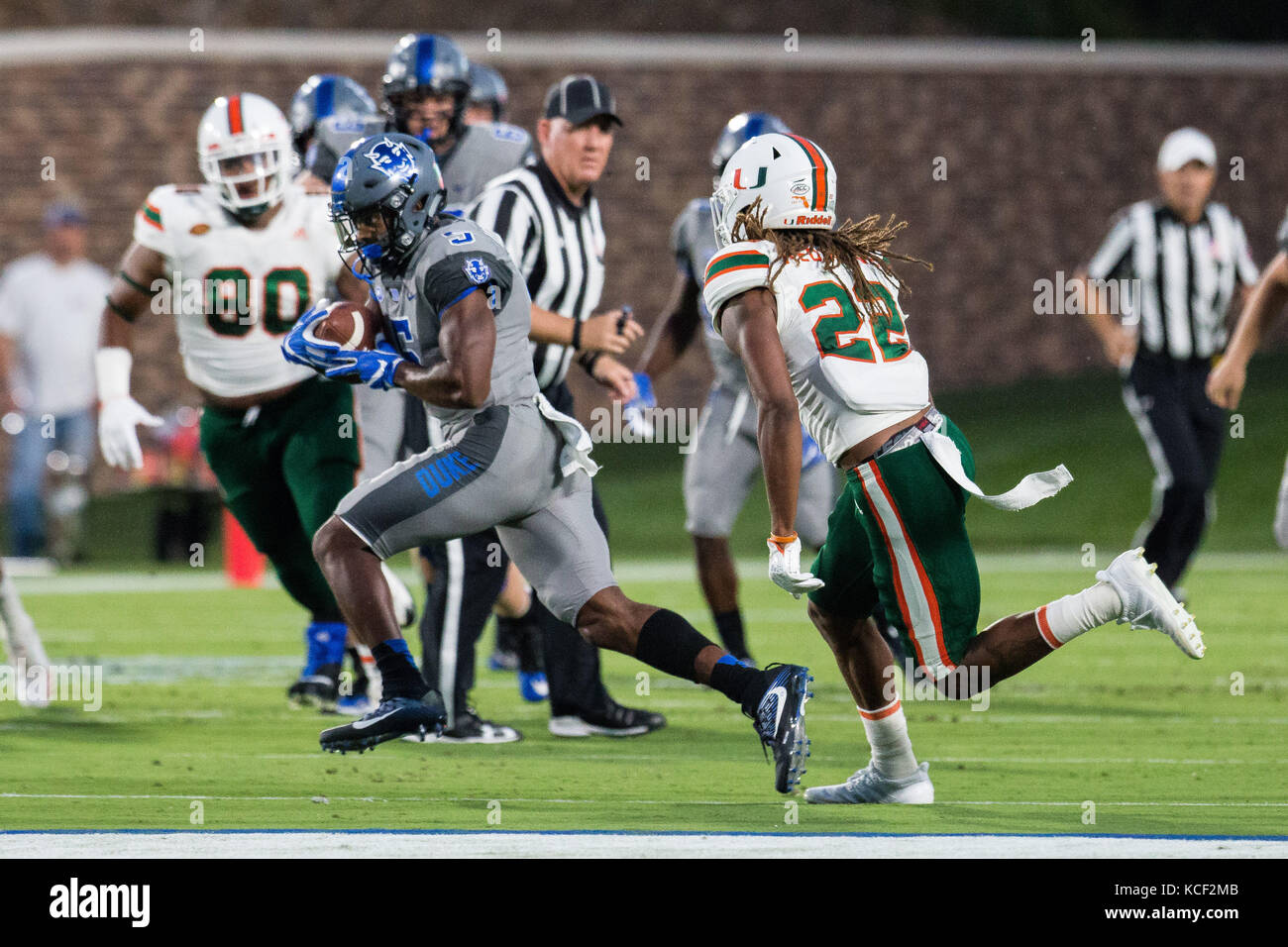 September 29, 2017: Johnathan Lloyd (5) of the Duke Blue Devils in the ...