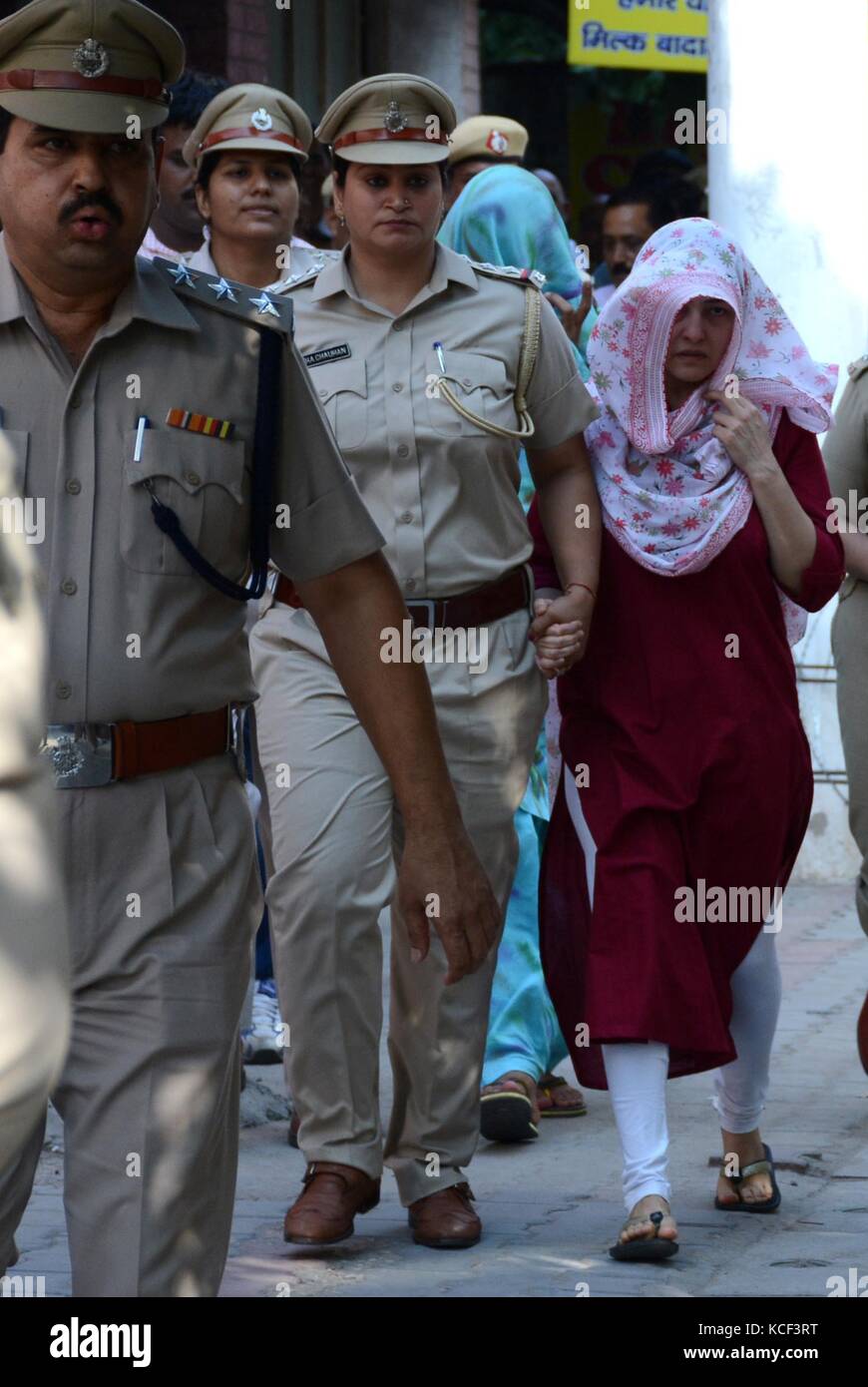 PANCHKULA, INDIA - OCTOBER 4: Honeypreet Insan with another lady ...