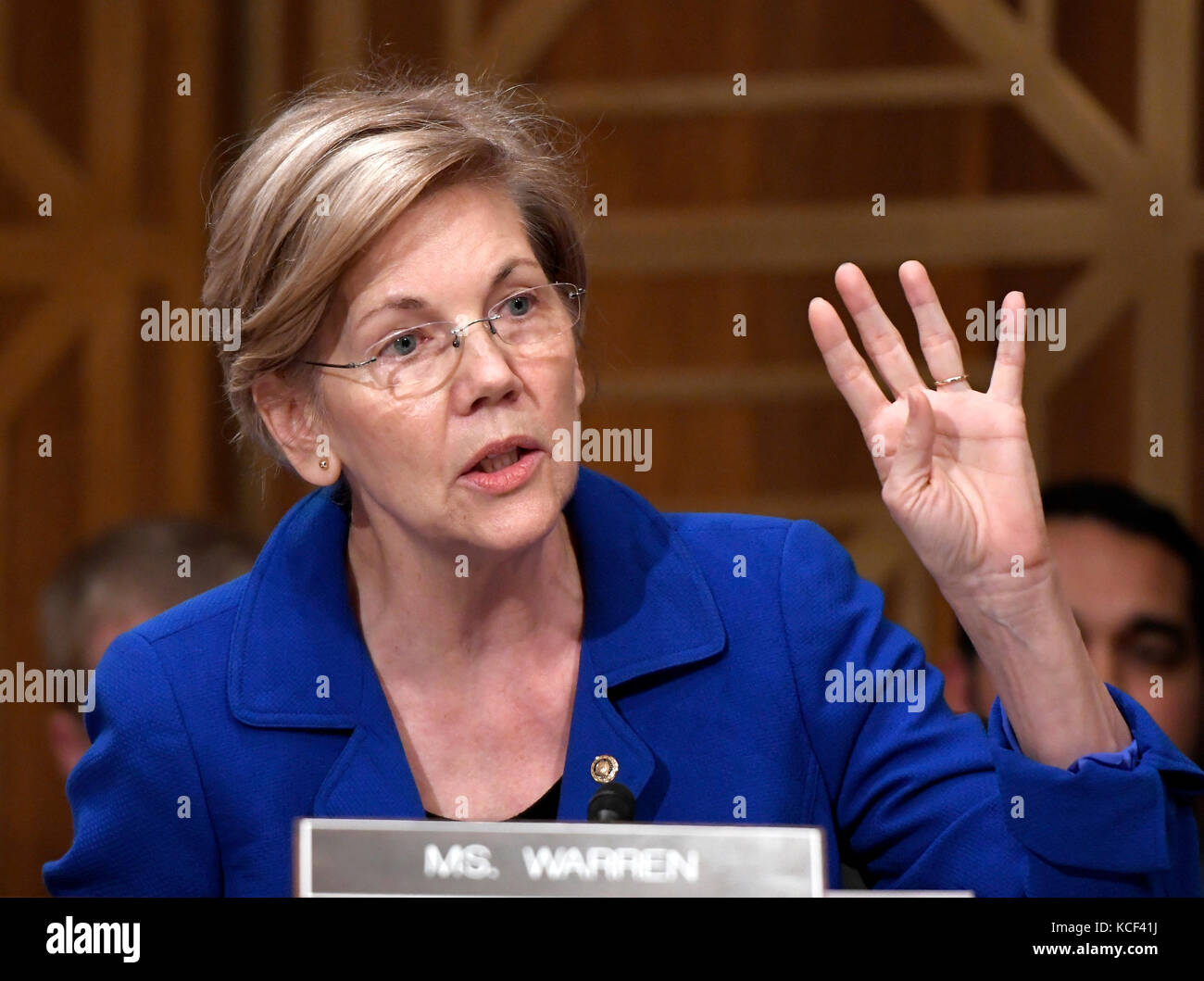 Washington, USA. 04th Oct, 2017. United States Senator Elizabeth Warren ...