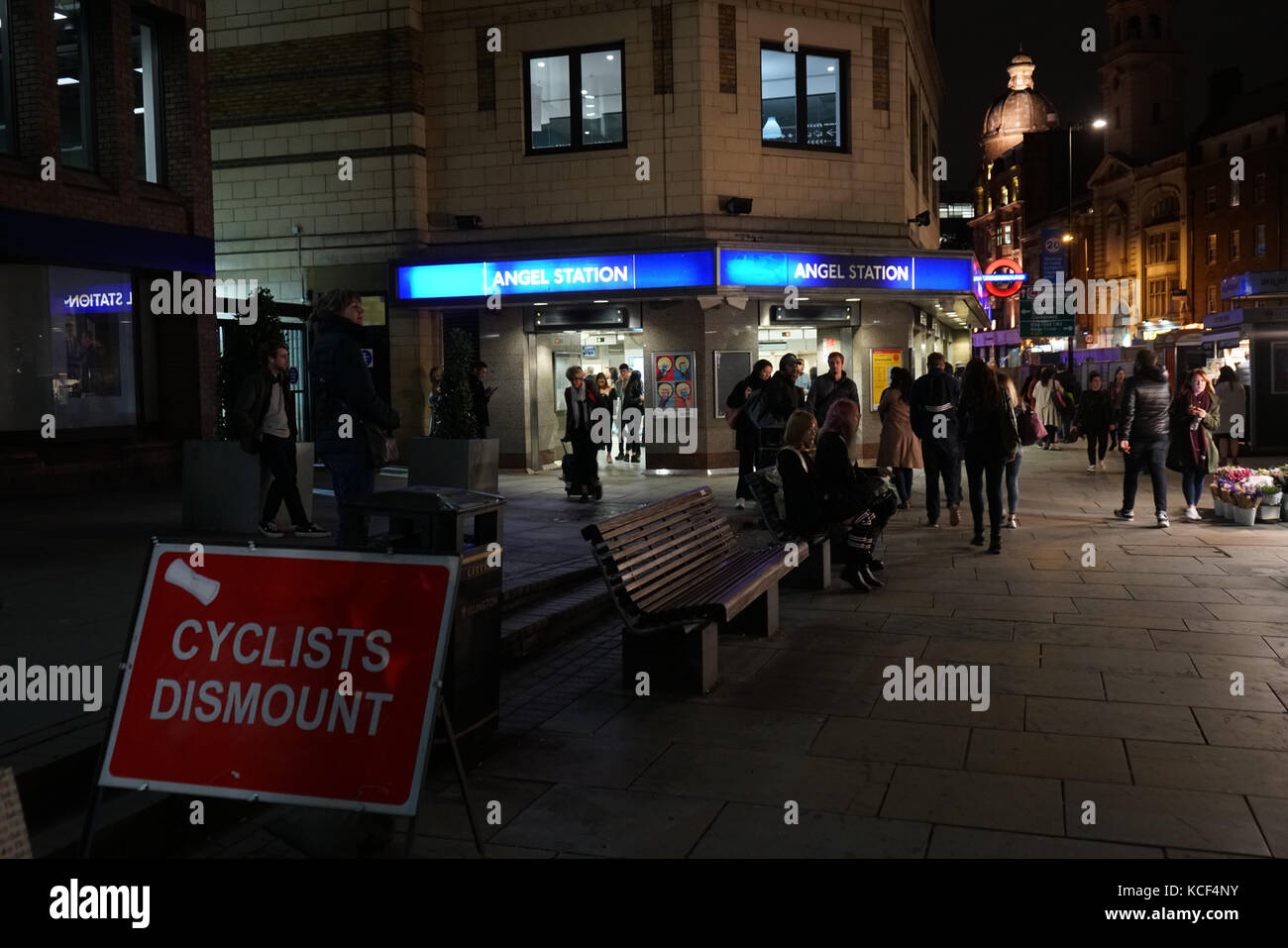London, England, UK. 4th Oct, 2017. Angel station evacuated due to ...