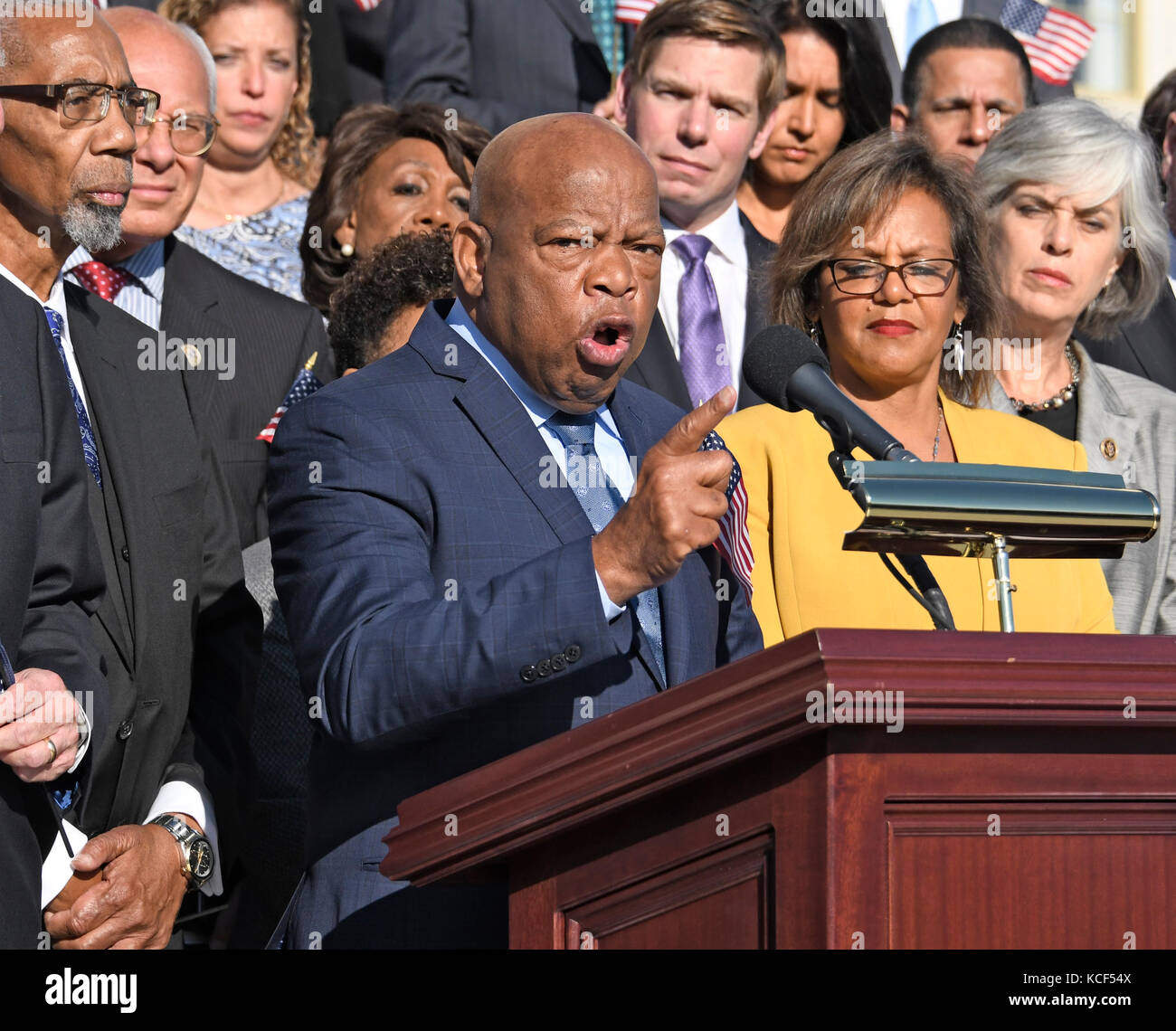 United States Representative John Lewis (Democrat of Georgia) makes ...