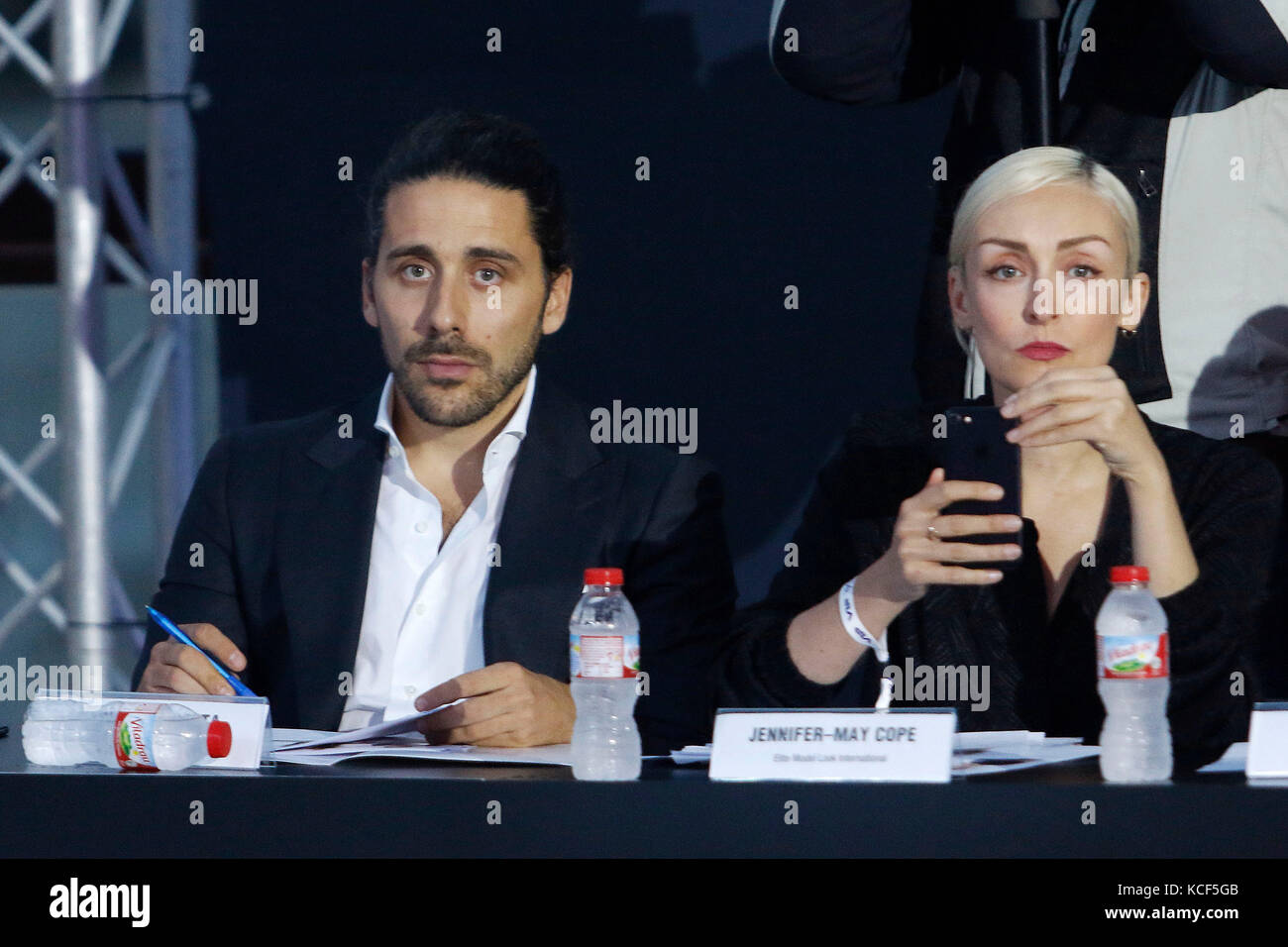 Barcelona, Spain. 04th Oct, 2017. Jennifer-May Cope and Carlos Torretta ...