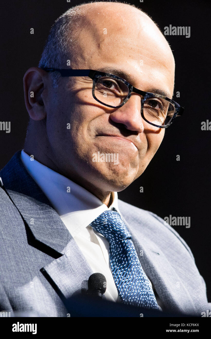 Washington DC, USA. 04th Oct, 2017. Satya Nadella, Chief Executive ...