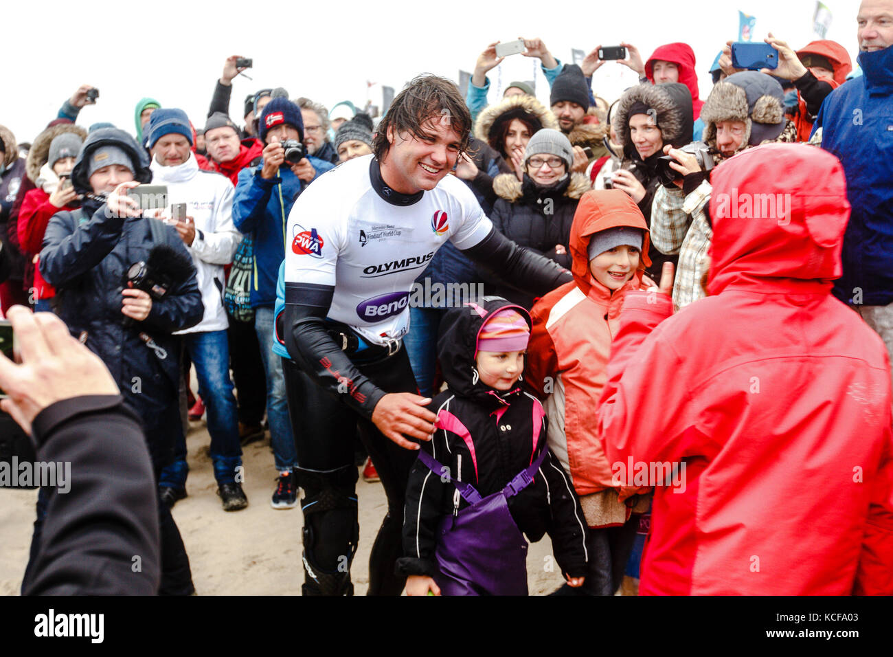 Westerland, GER, 4th October 2017: German windsurfer Philip Koester ...