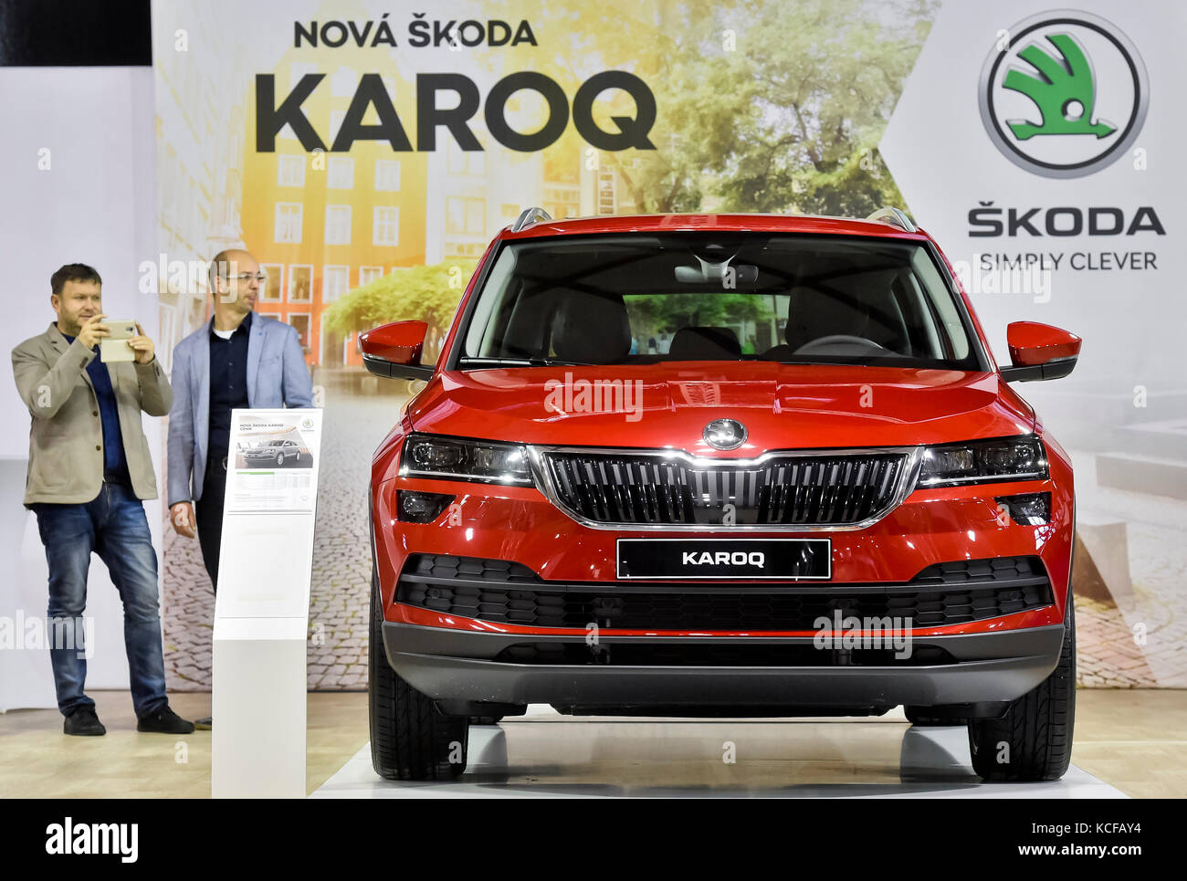 Prague, Czech Republic. 05th Oct, 2017. A Skoda Karoq car is seen ...