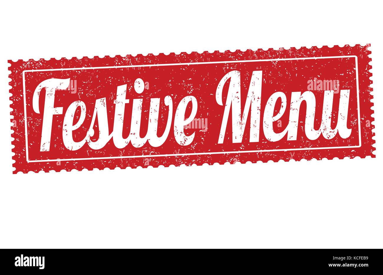 Festive menu grunge rubber stamp on white background, vector ...