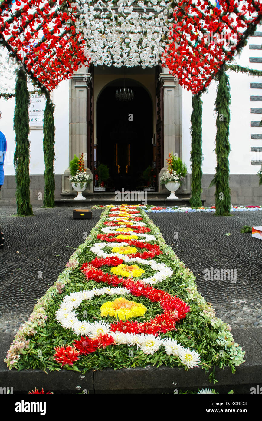 Floral arrangements for procession Stock Photo - Alamy