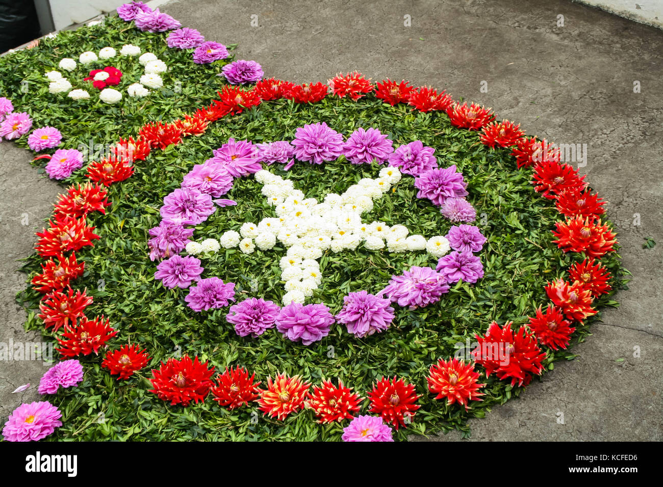 Floral arrangements for procession Stock Photo - Alamy