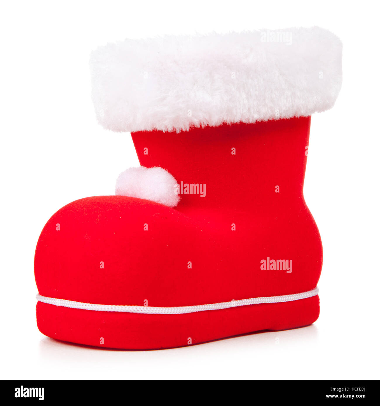 Santa's shoe isolated on white background Stock Photo - Alamy