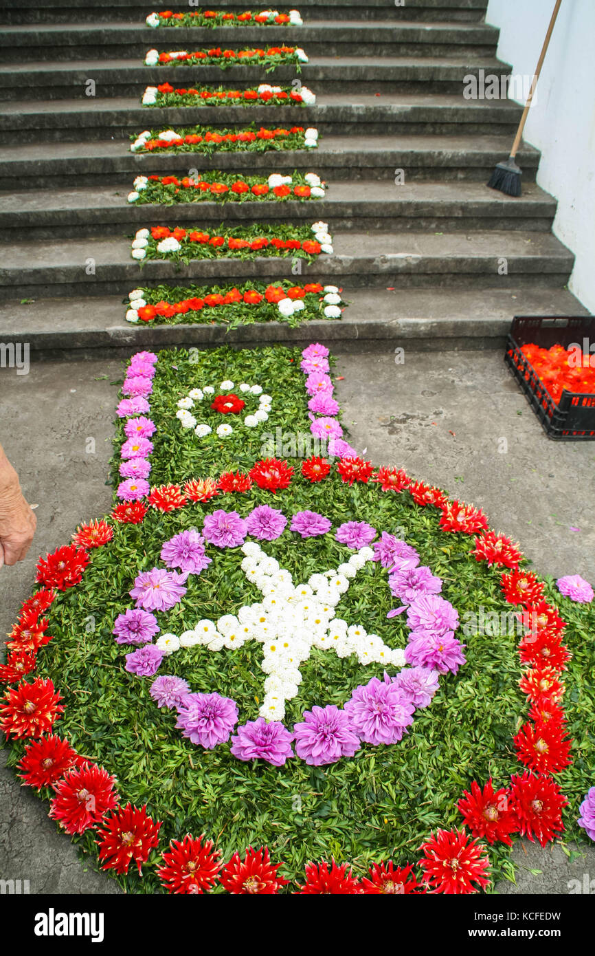 Floral arrangements for procession Stock Photo - Alamy
