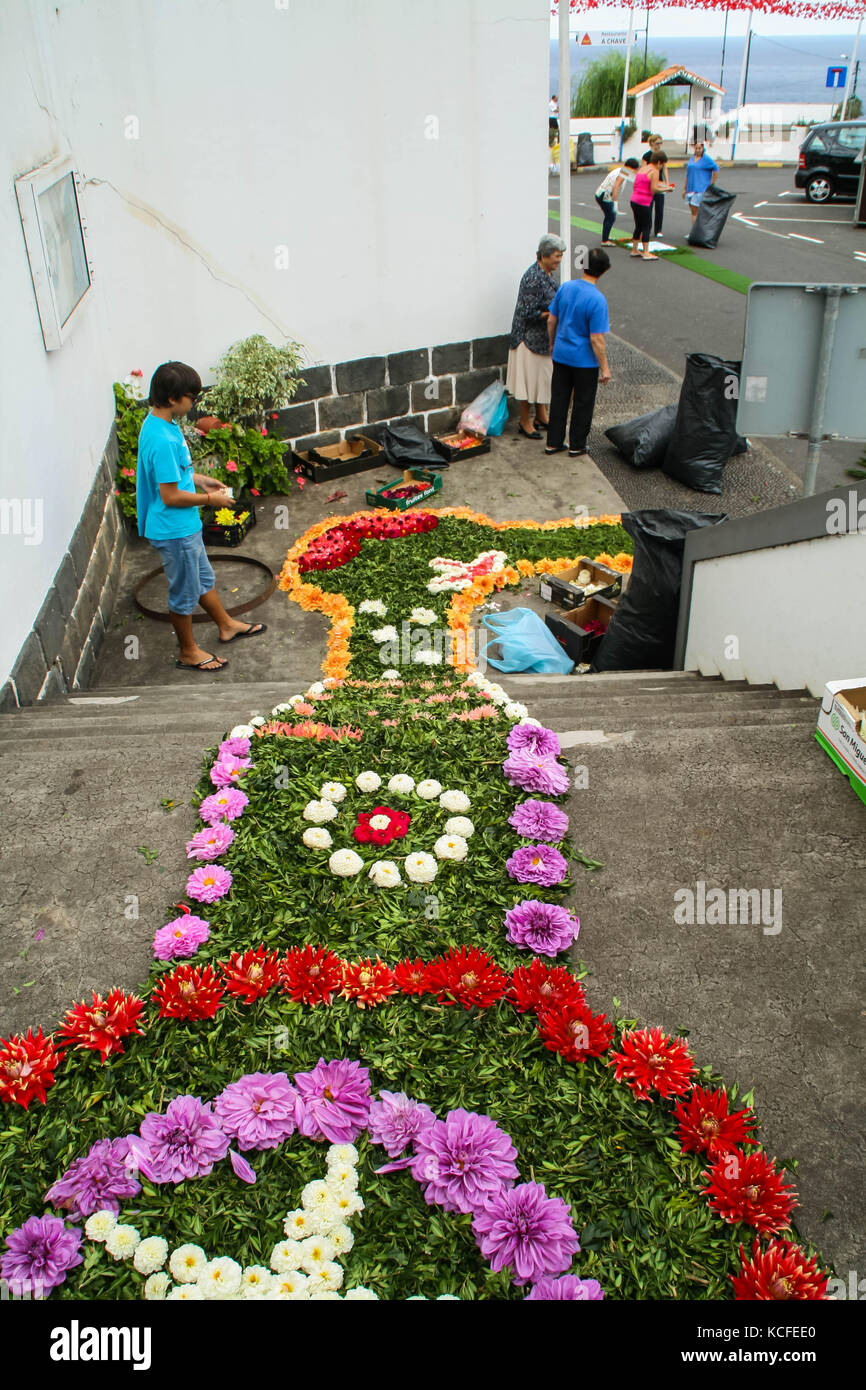 Floral arrangements for procession Stock Photo - Alamy