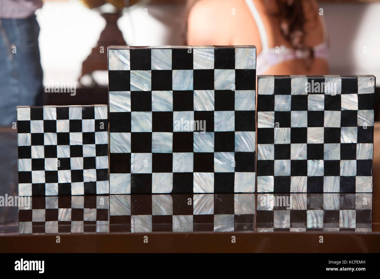 Black and white checkerboard, studio Stock Photo - Alamy