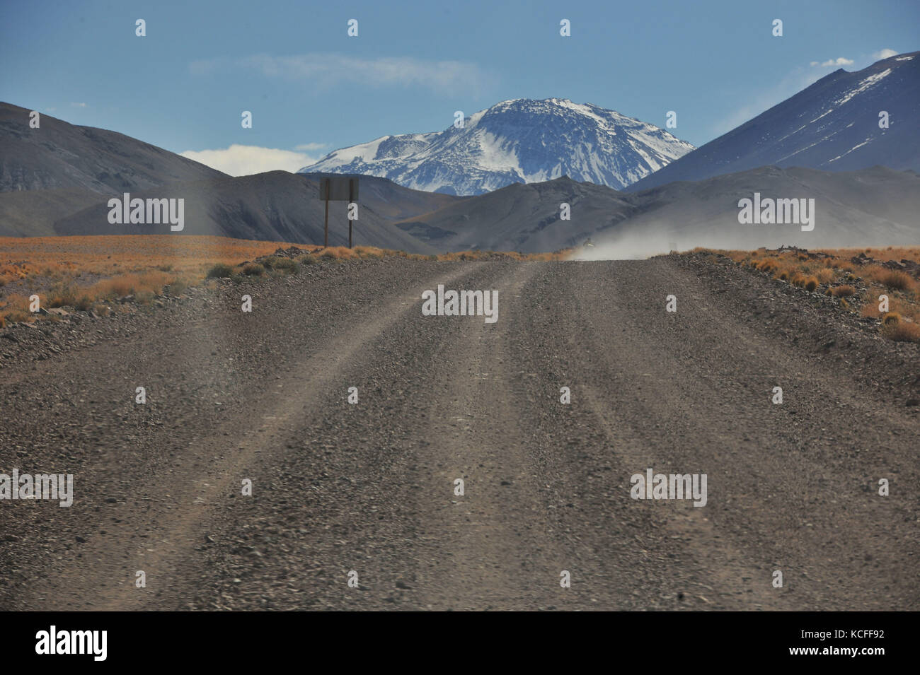 Road, rocks, motorcyclist, 2015, Desert, Atacama, Chile Stock Photo - Alamy