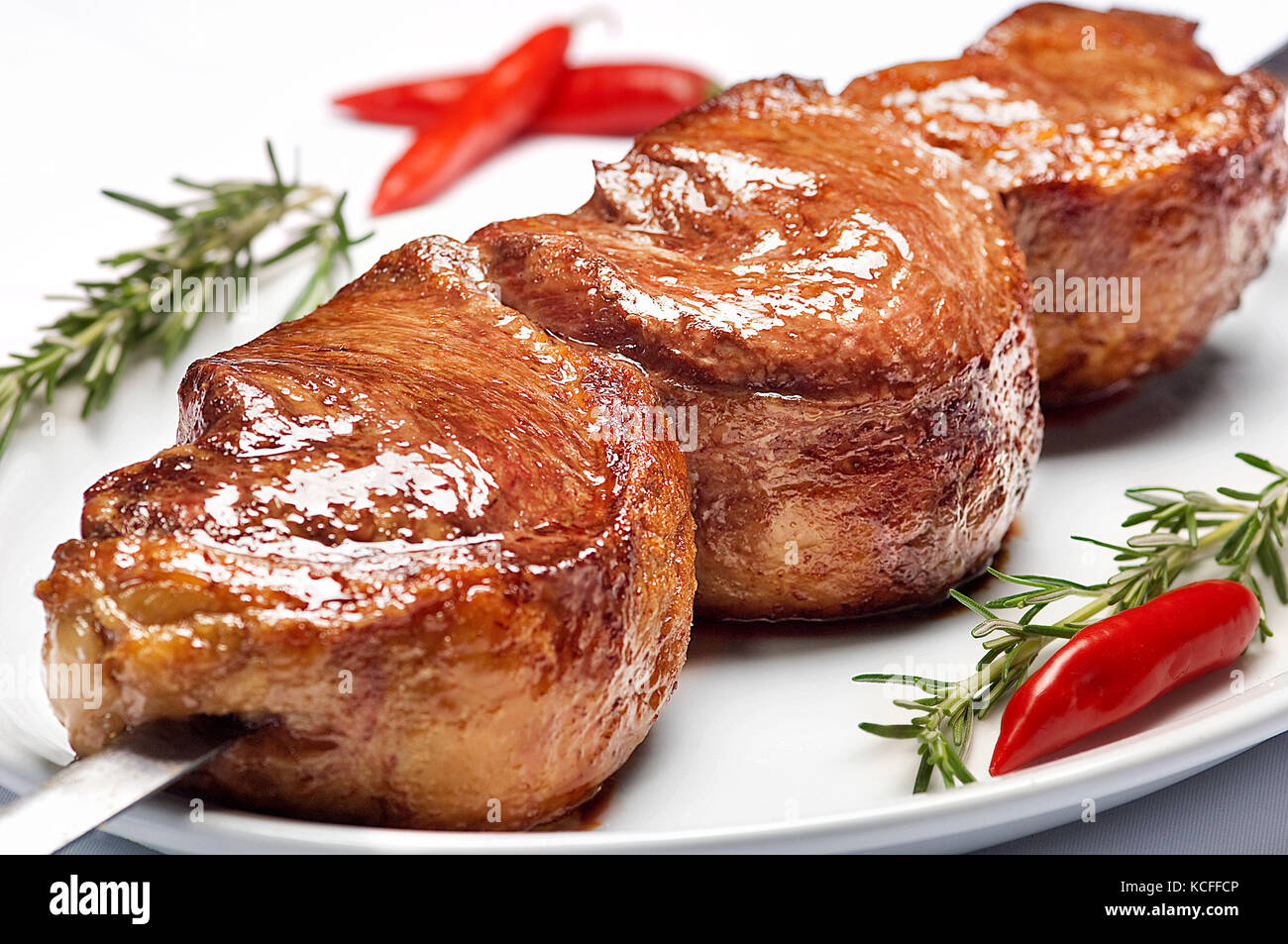 Food, Spit, Barbecue, Medallion, Dish Stock Photo - Alamy
