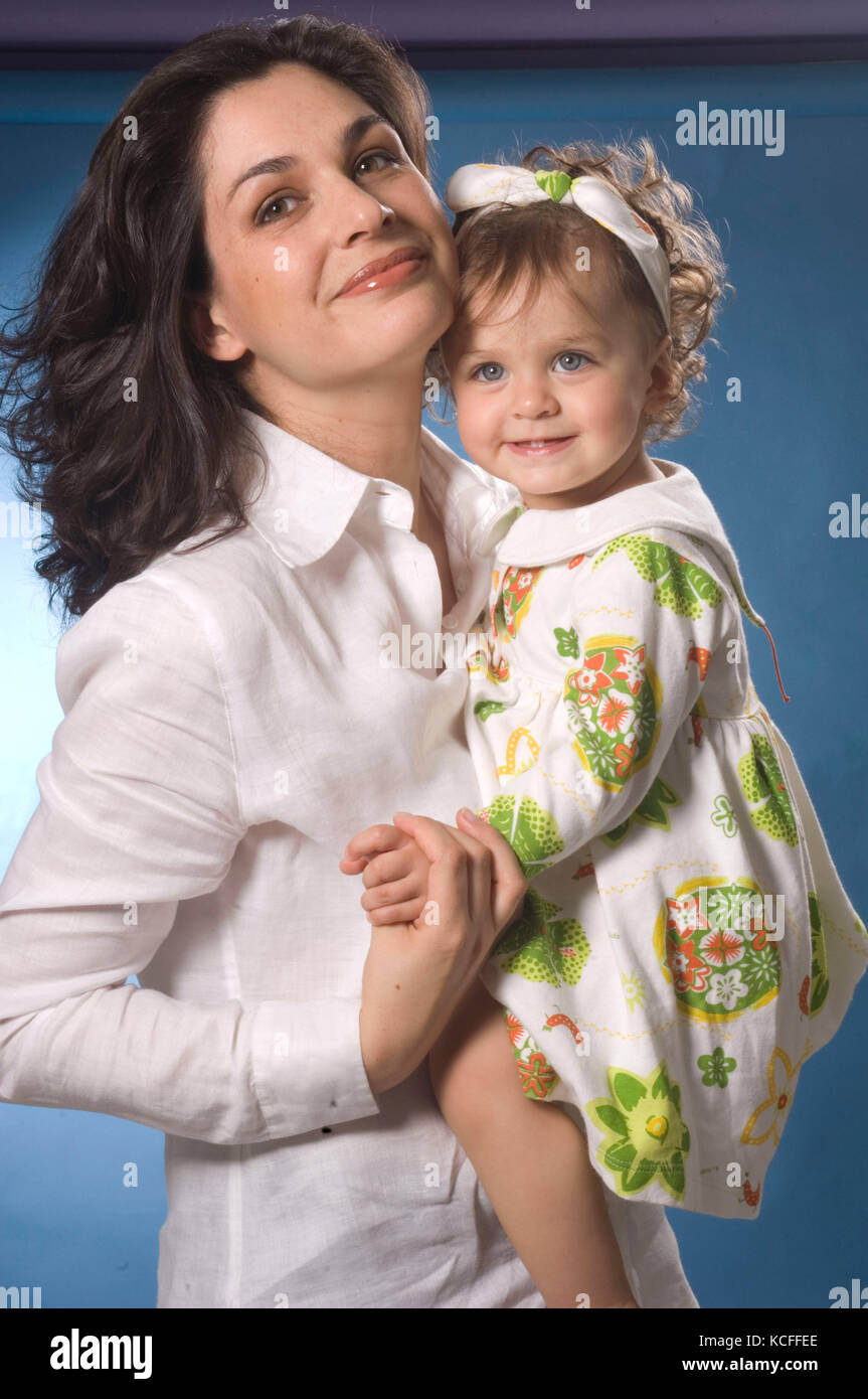 person; woman; mother; daughter; 1 year Stock Photo - Alamy