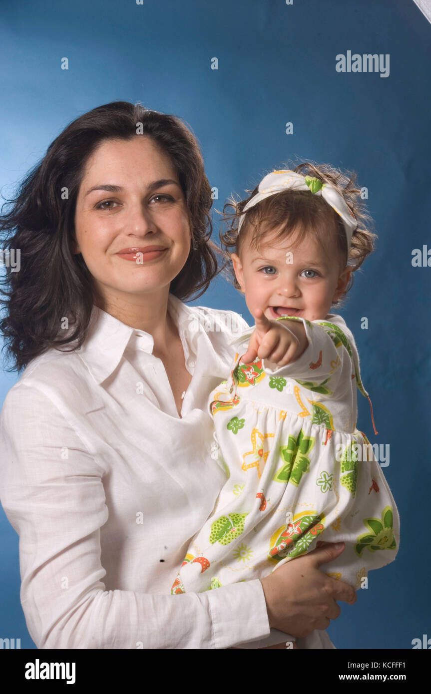 person; woman; mother; daughter; 1 year Stock Photo - Alamy