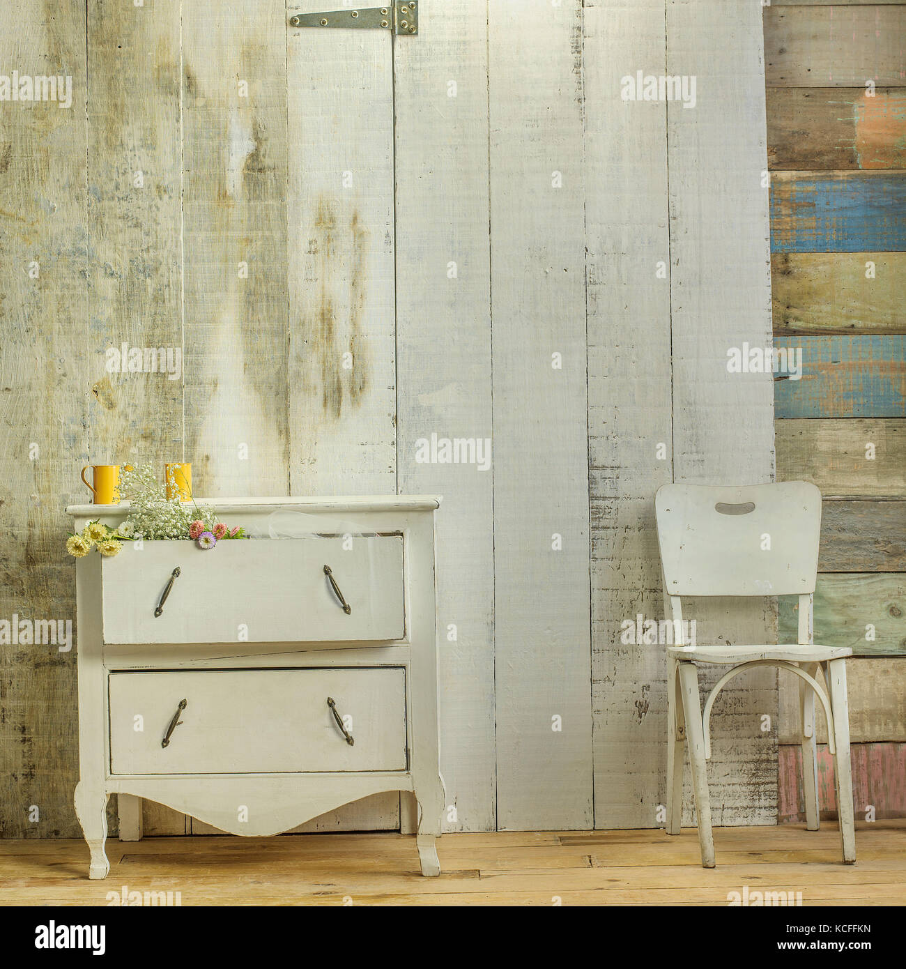 Chest of drawers, chair, woods, isolated, white background Stock Photo ...