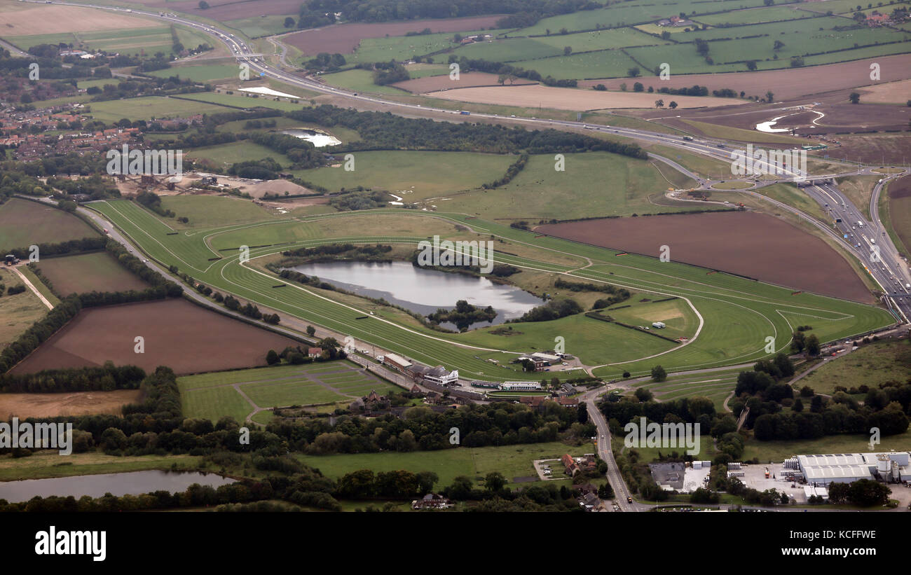 aerial view of Catterick Racecourse, North Yorkshire, UK Stock Photo ...