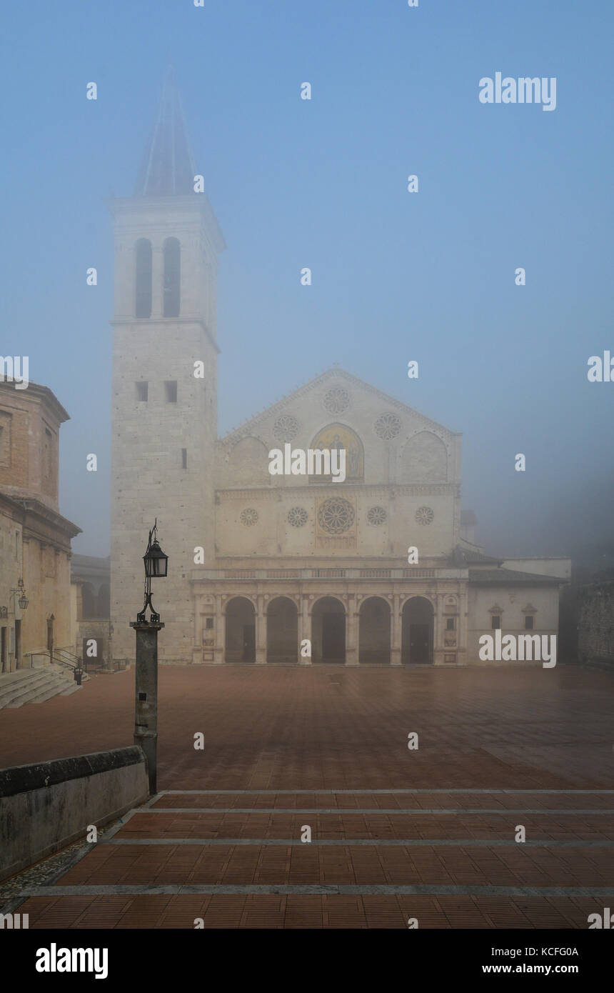 Spoleto (Italy) - A misty fall day in the charming medieval village in ...