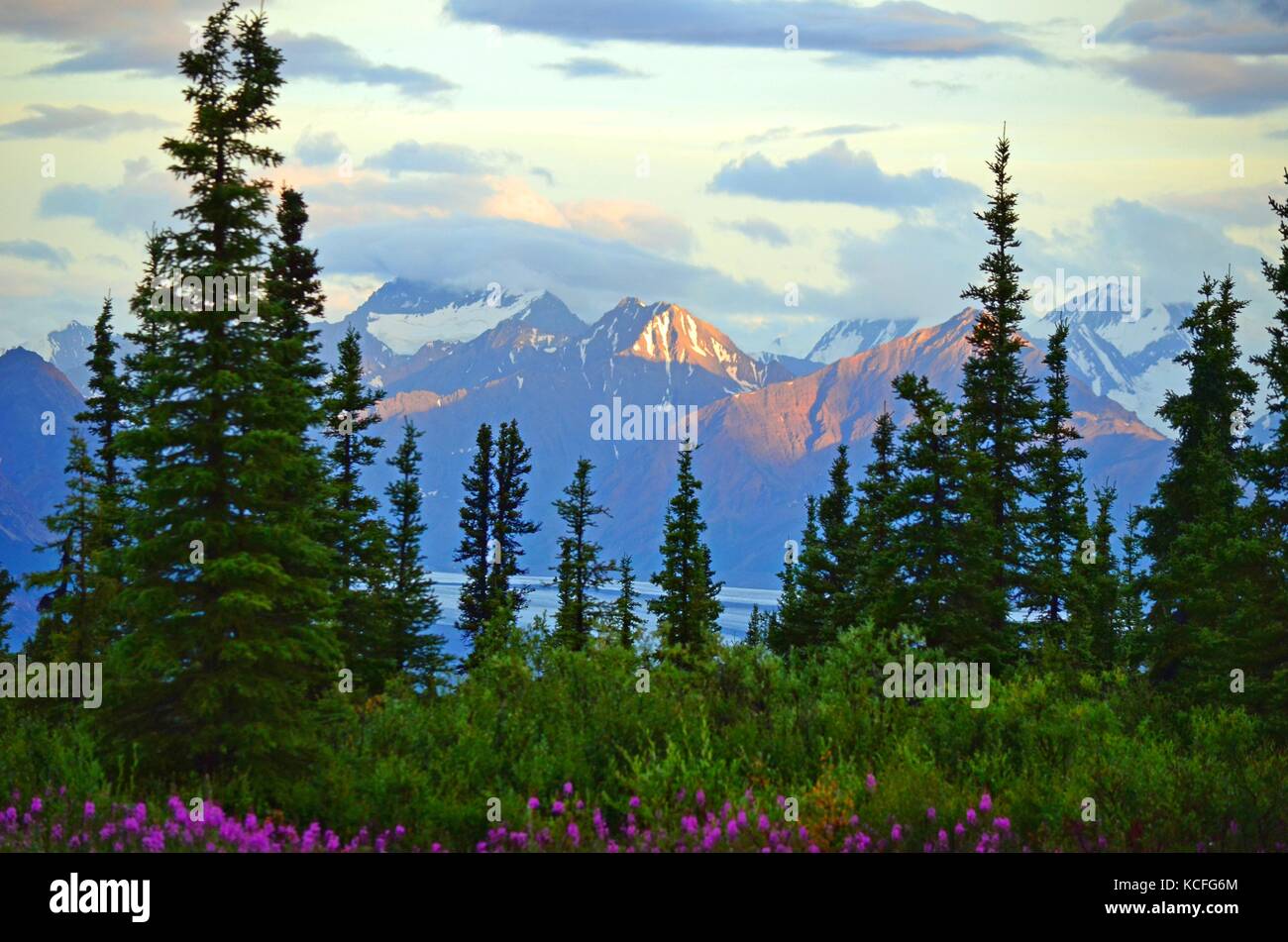 Sunset in Alaska Stock Photo - Alamy