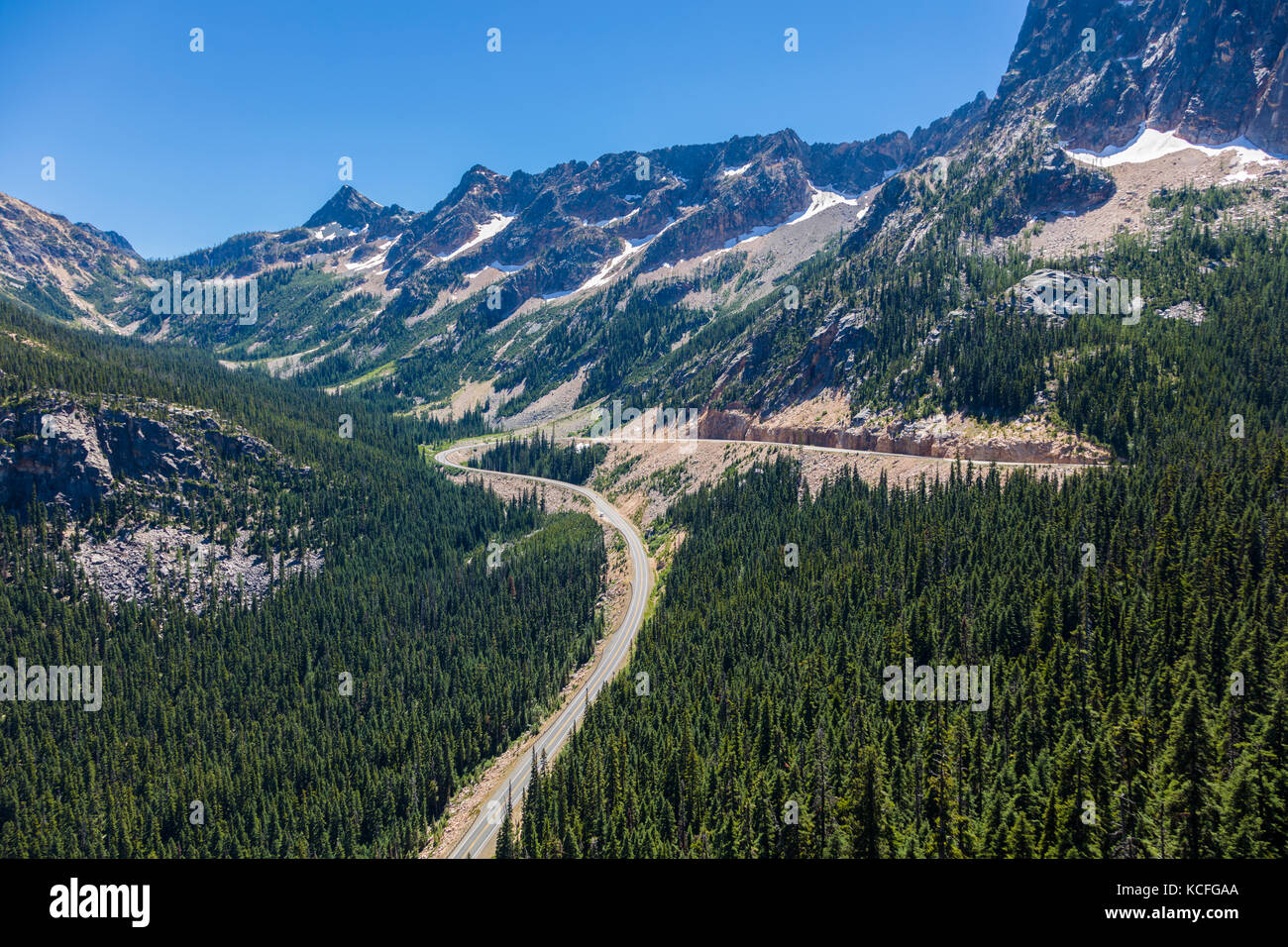 View from Washington Pass Overlook in North Cascades National Park of ...