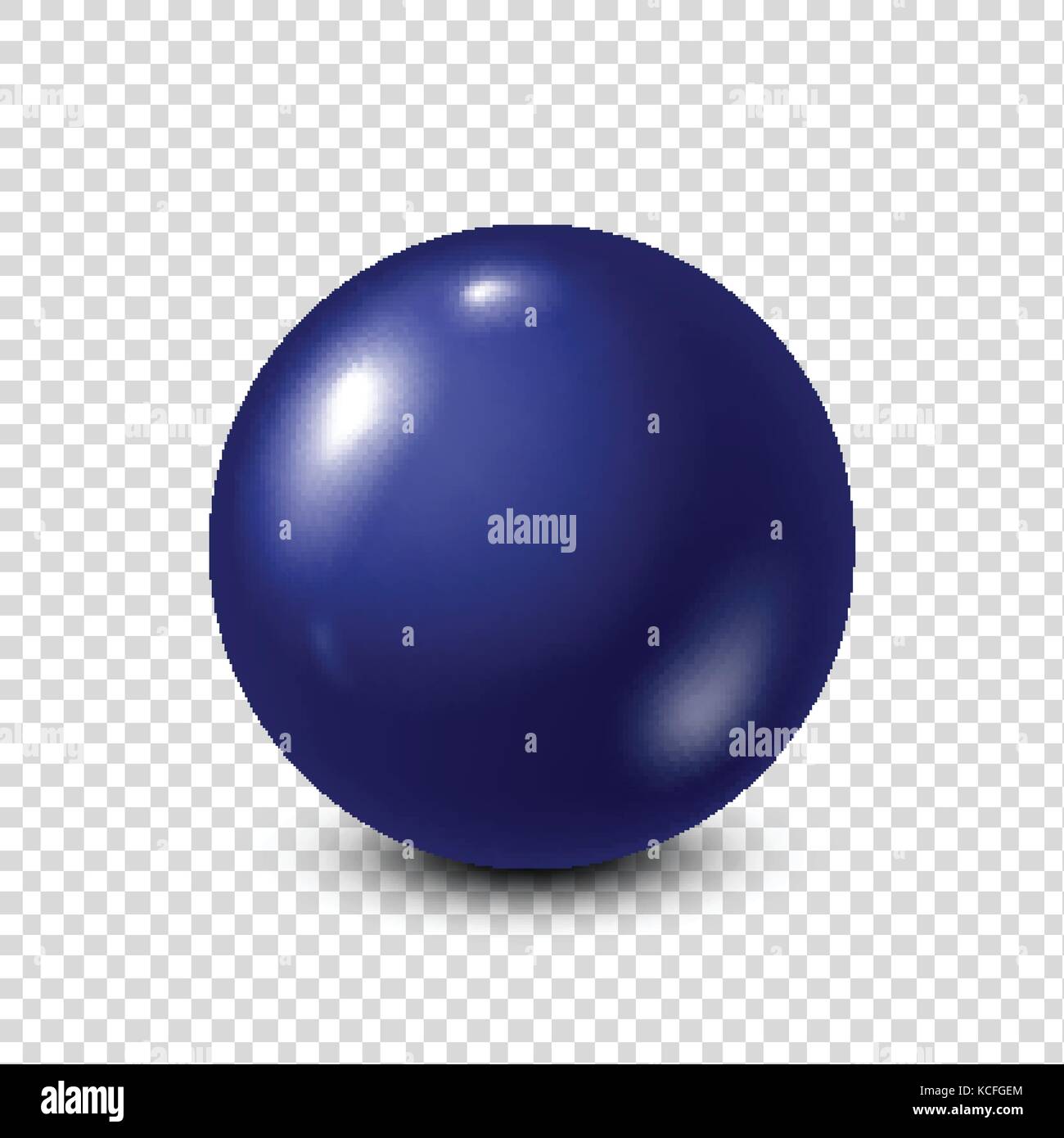 Dark blue lottery, billiard,pool ball. Snooker. Transparent background ...
