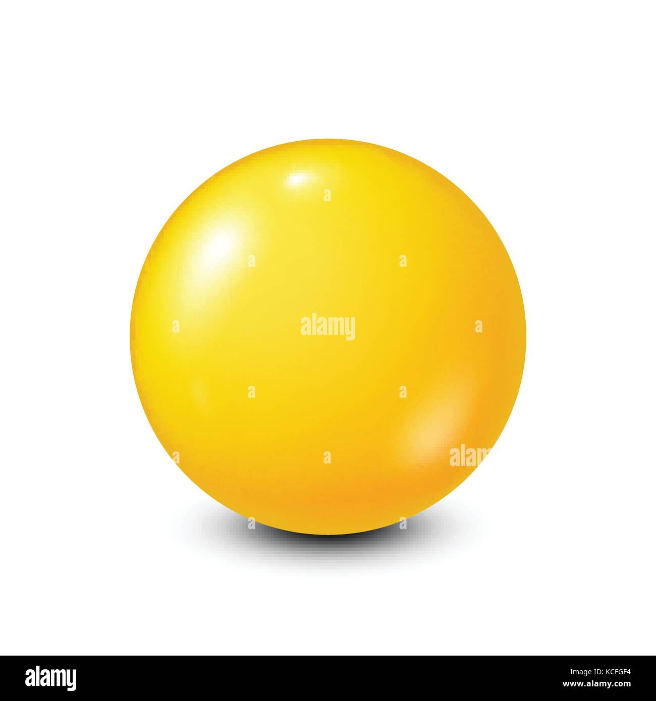 Yellow lottery, billiard,pool ball. Snooker. White background. Vector ...