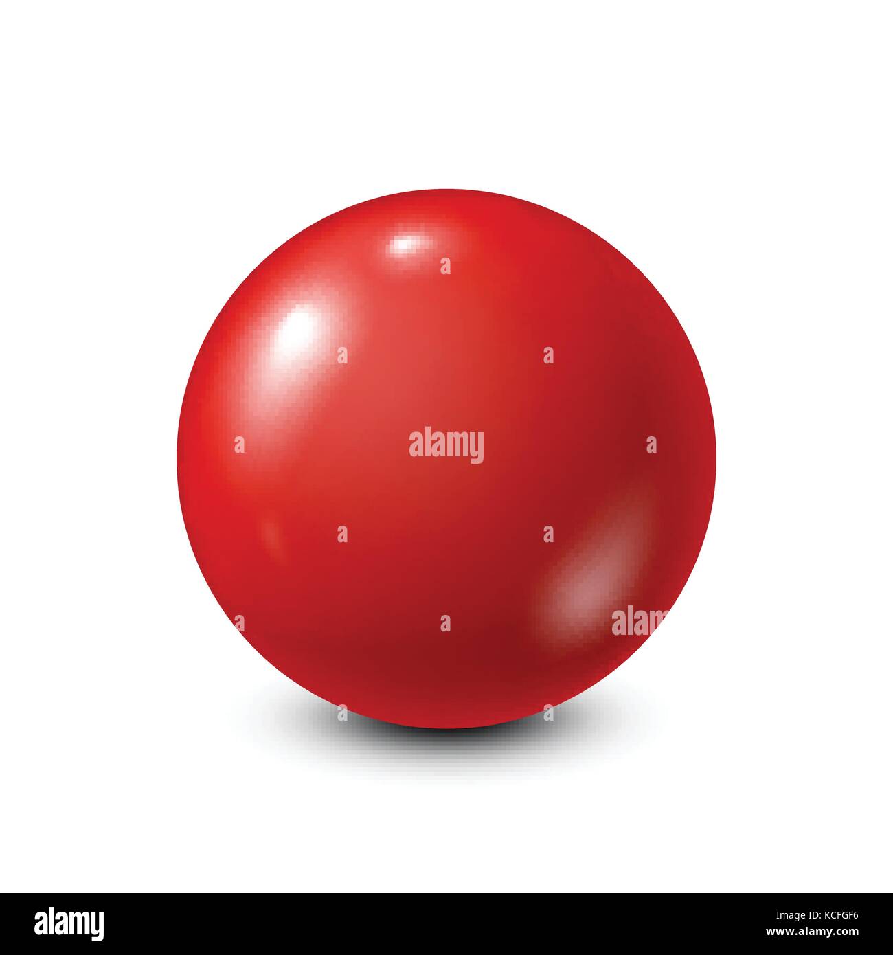 Red lottery, billiard,pool ball. Snooker. White background. Vector ...