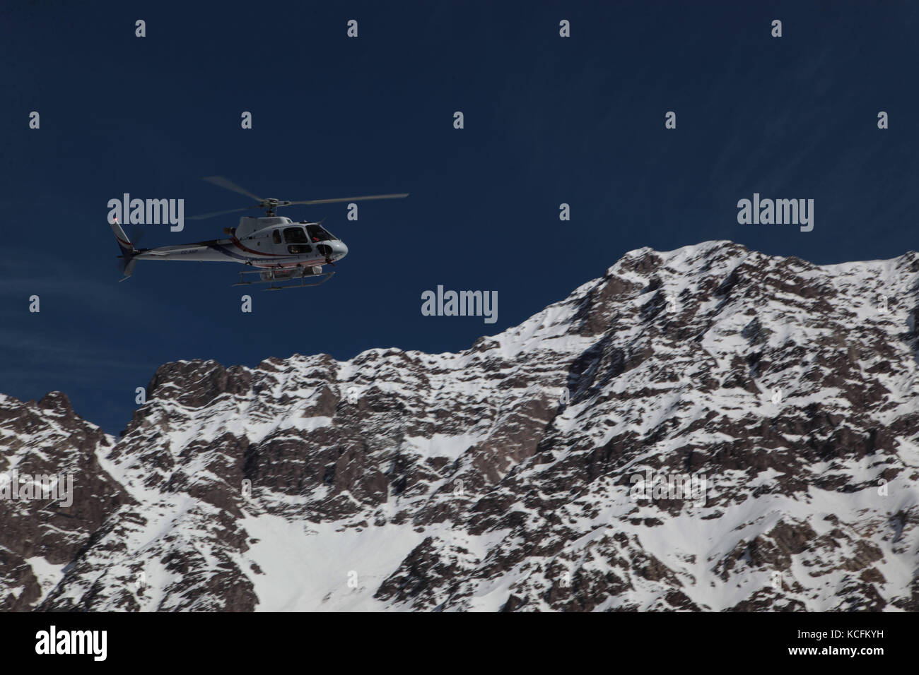 Helicopter, flying over, mountains, 2013, Chile Stock Photo - Alamy