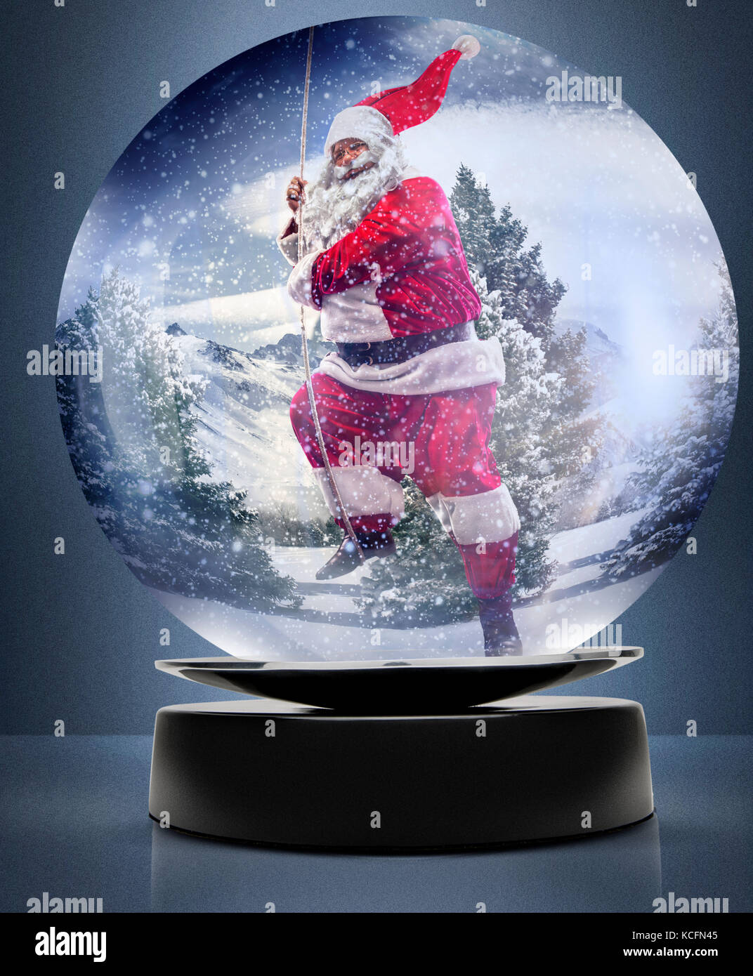 Santa Claus, Crystal Ball, Snow Stock Photo - Alamy