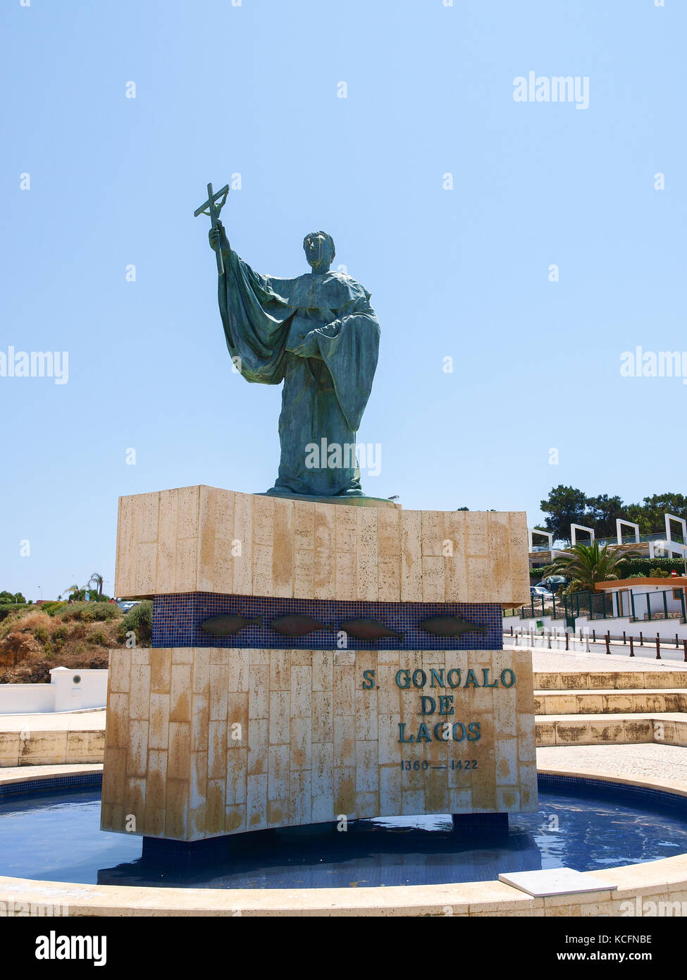 Statue of Sao Goncalo in Lagos, Portugal Stock Photo - Alamy