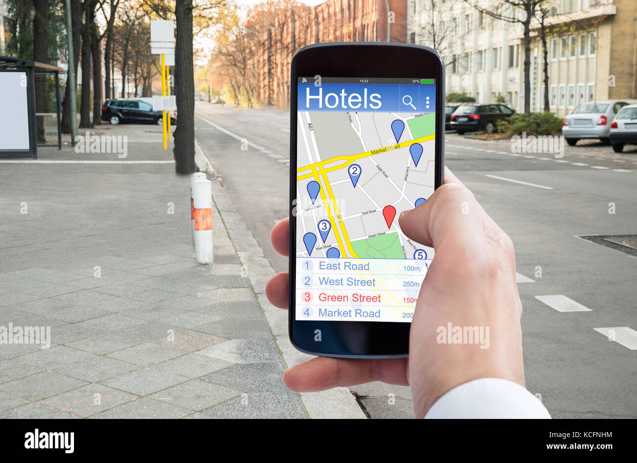 Gps map hotels hi-res stock photography and images - Alamy