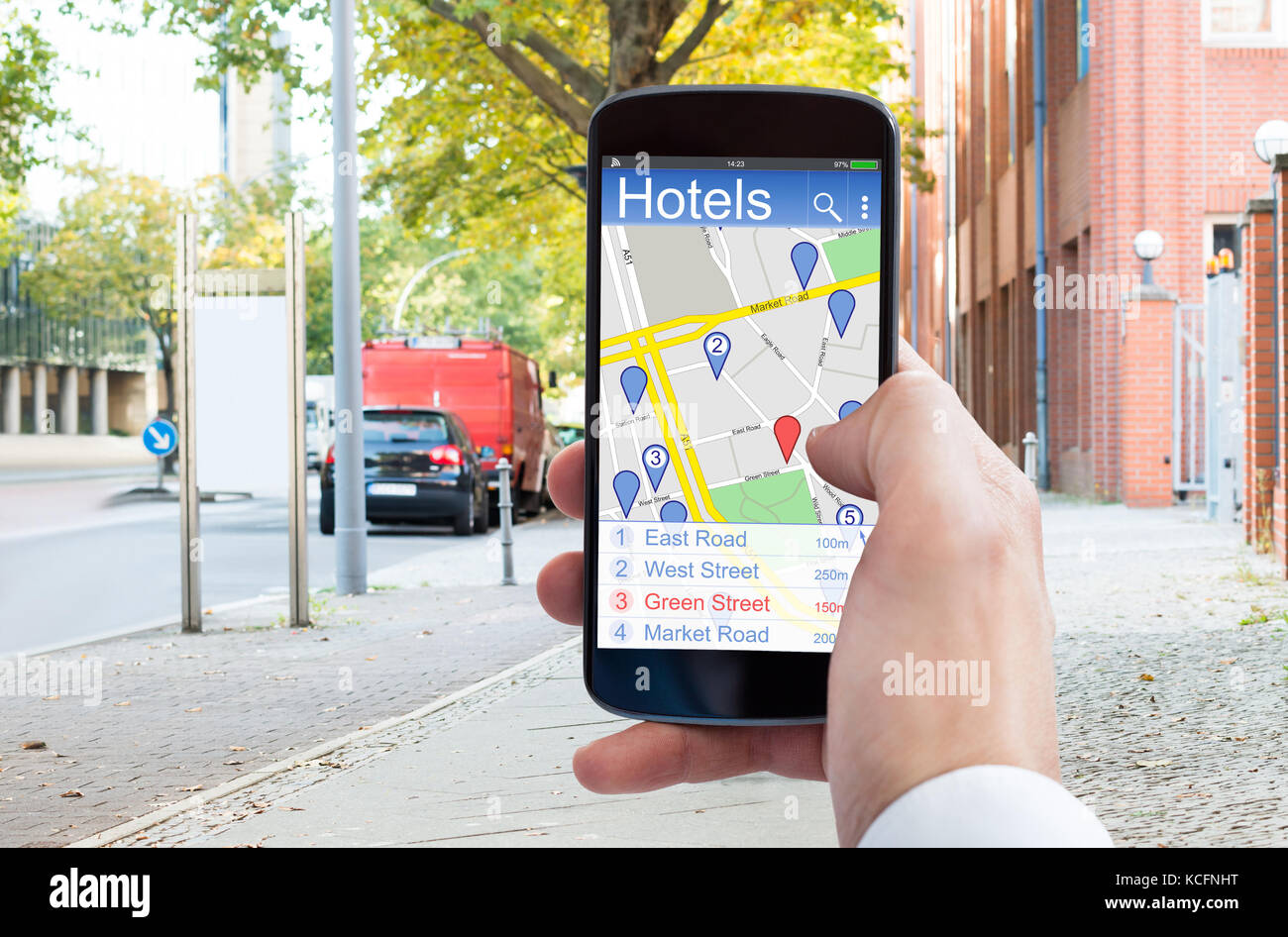 Man hand pointing finger car hi-res stock photography and images - Alamy