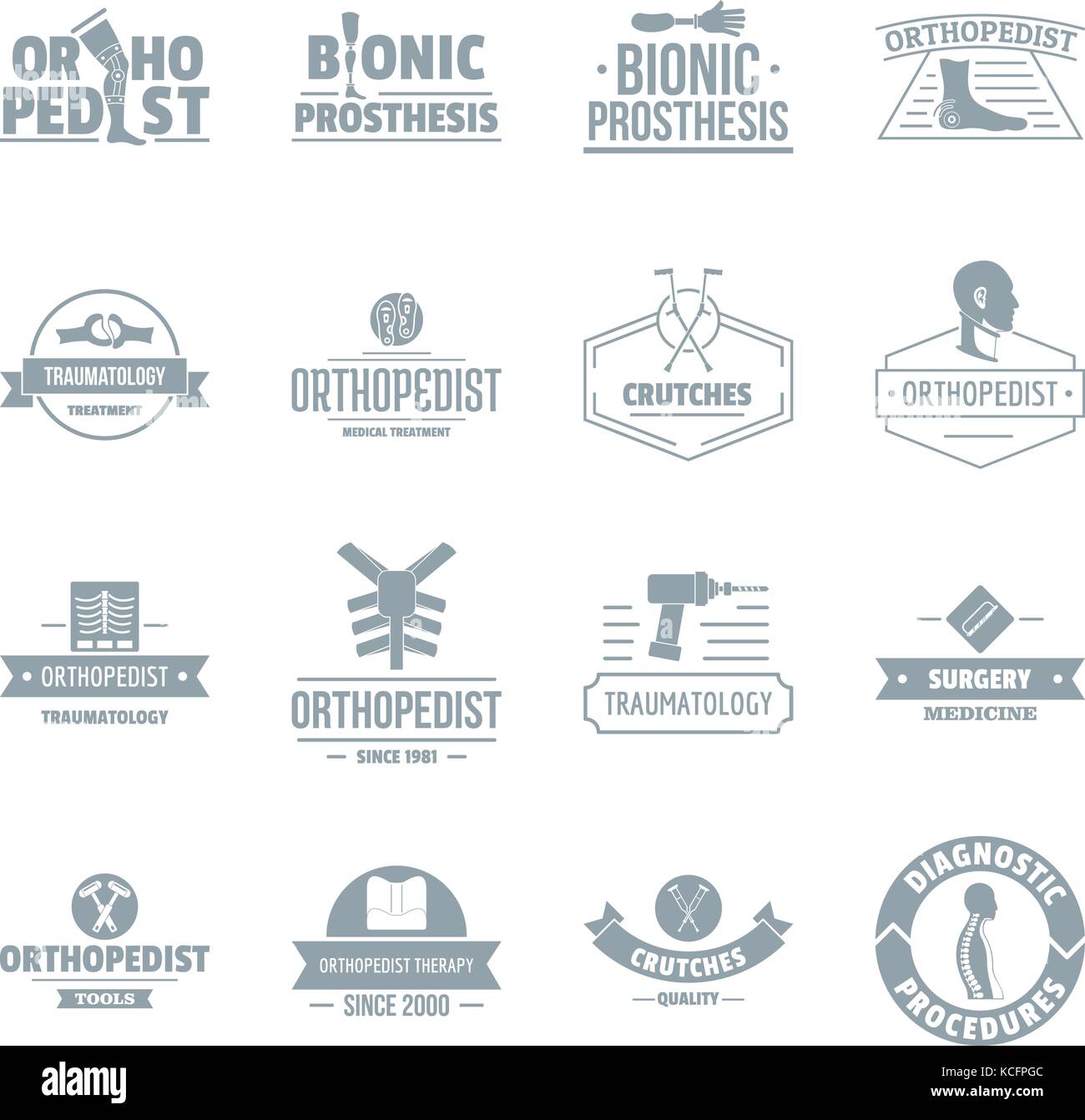 Orthopedics logo icons set, simple style Stock Vector Image & Art - Alamy