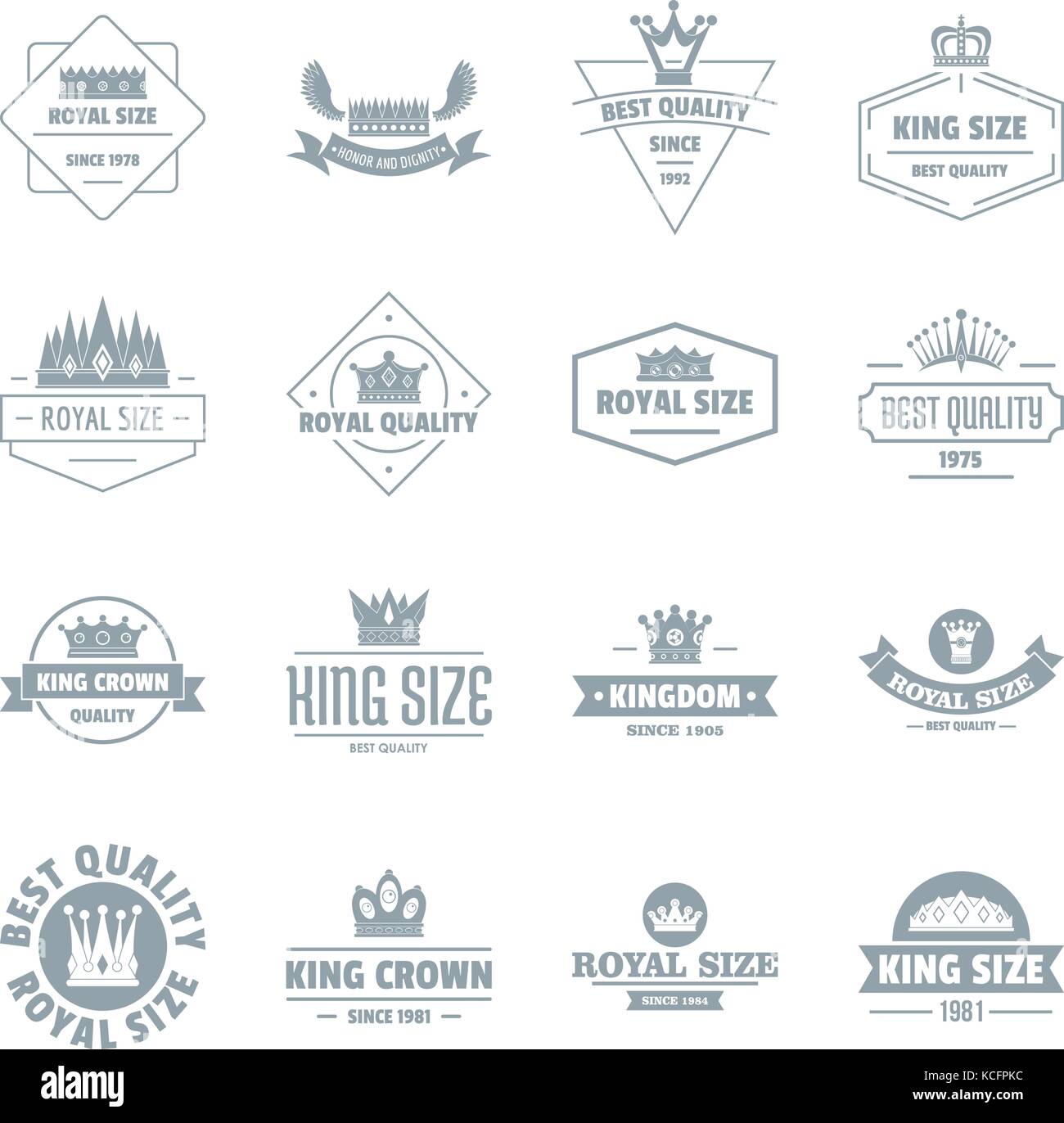 Crown royal logo icons set, simple style Stock Vector Image & Art - Alamy