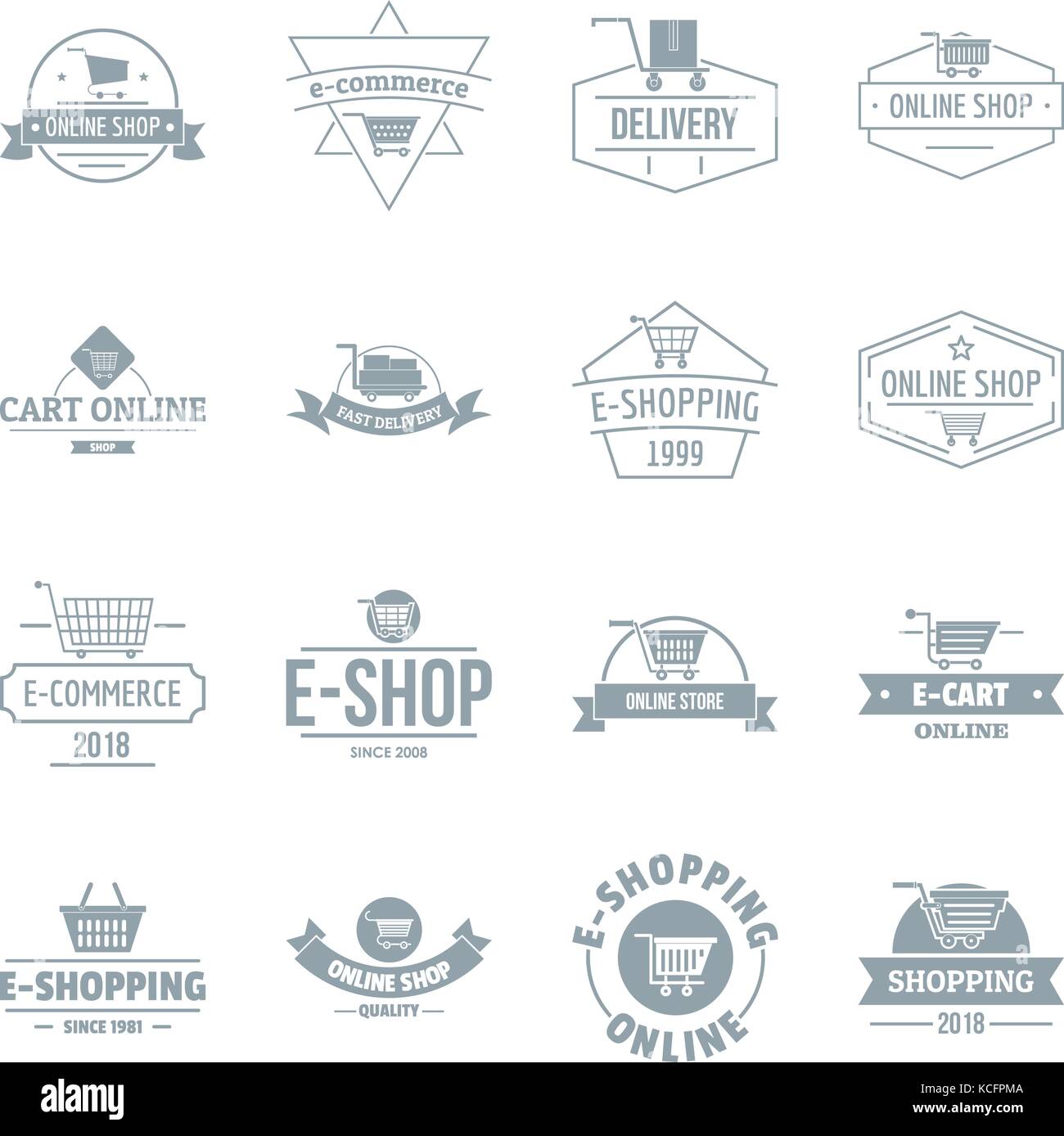 Black shoping trolley Stock Vector Images - Alamy