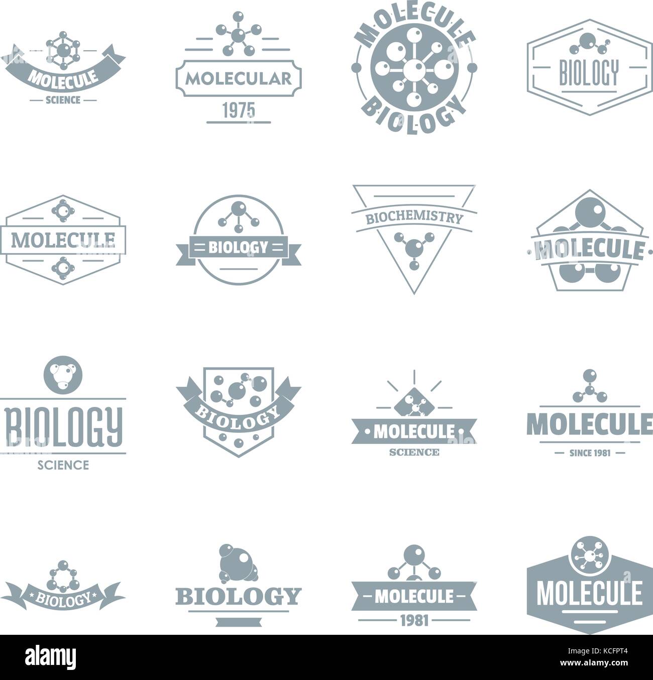 Molecule logo icons set, simple style Stock Vector Image & Art - Alamy