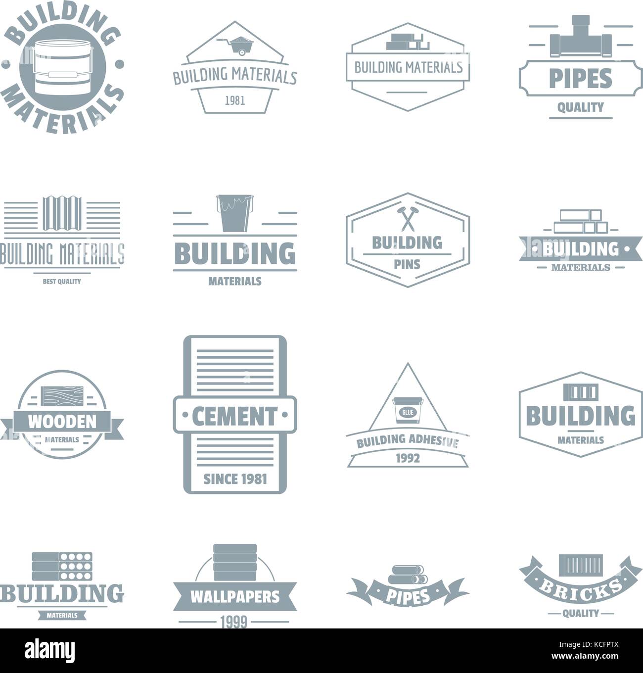 Building materials logo Stock Vector Images - Alamy