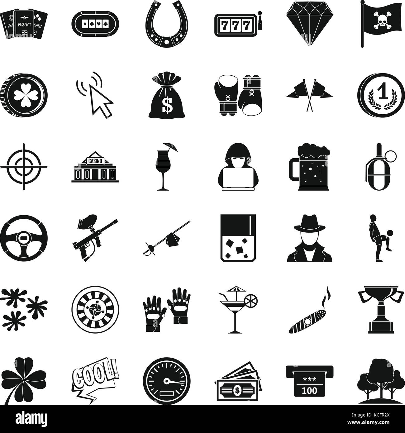 Cash icons set, simple style Stock Vector Image & Art - Alamy