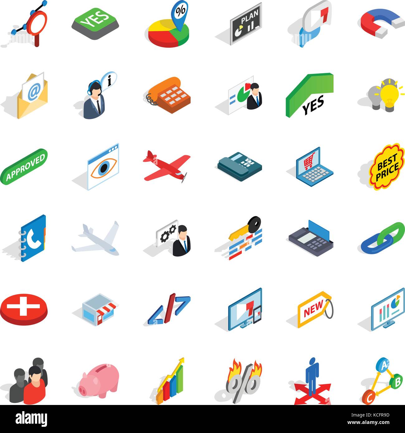 Transaction icons set, isometric style Stock Vector Image & Art - Alamy