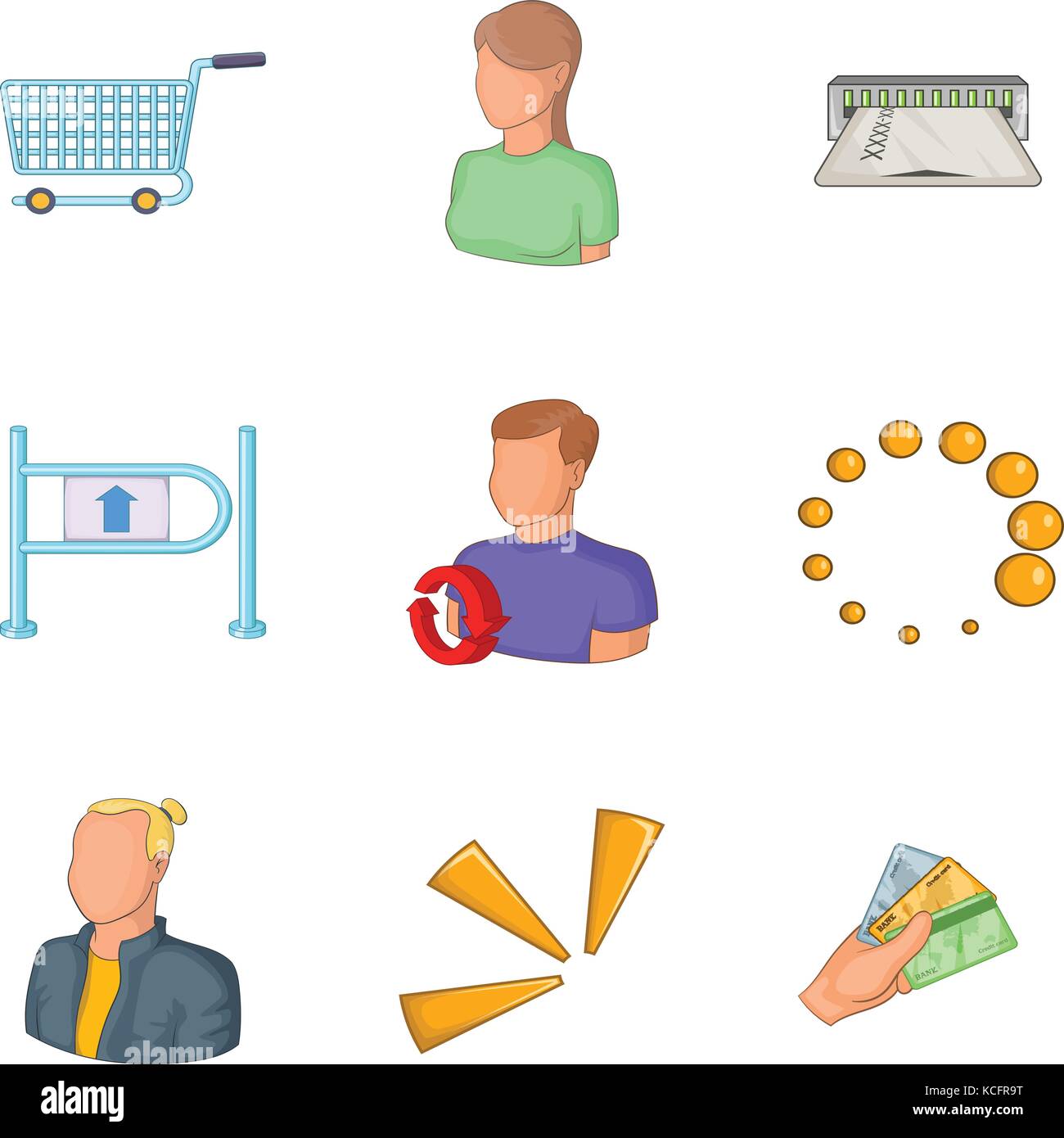 Collector icons set, cartoon style Stock Vector Image & Art - Alamy