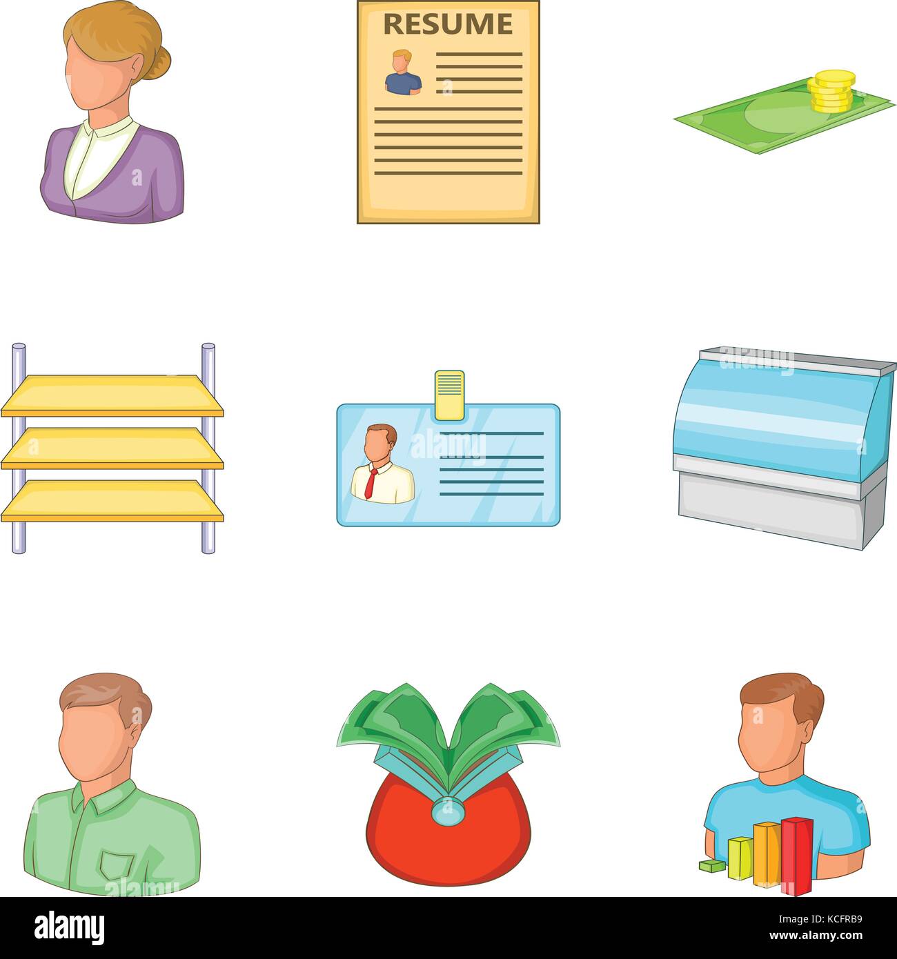 Personal data icons set, cartoon style Stock Vector Image & Art - Alamy