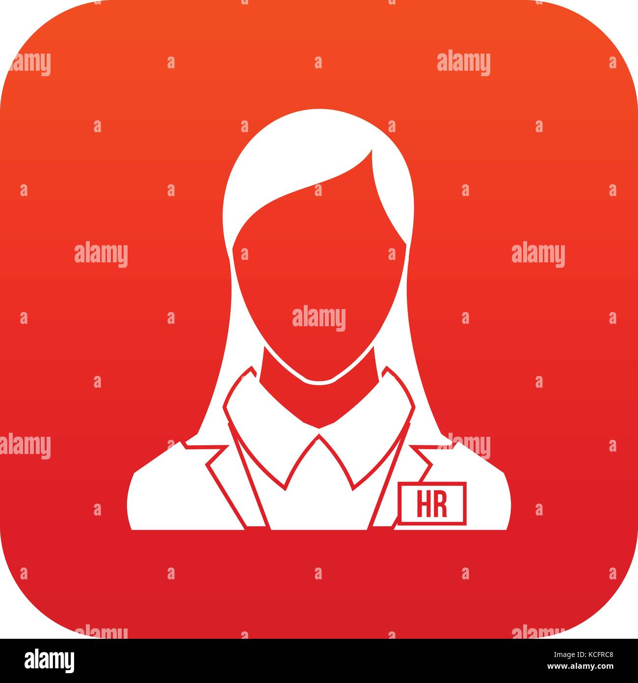 HR management icon digital red Stock Vector Image & Art - Alamy