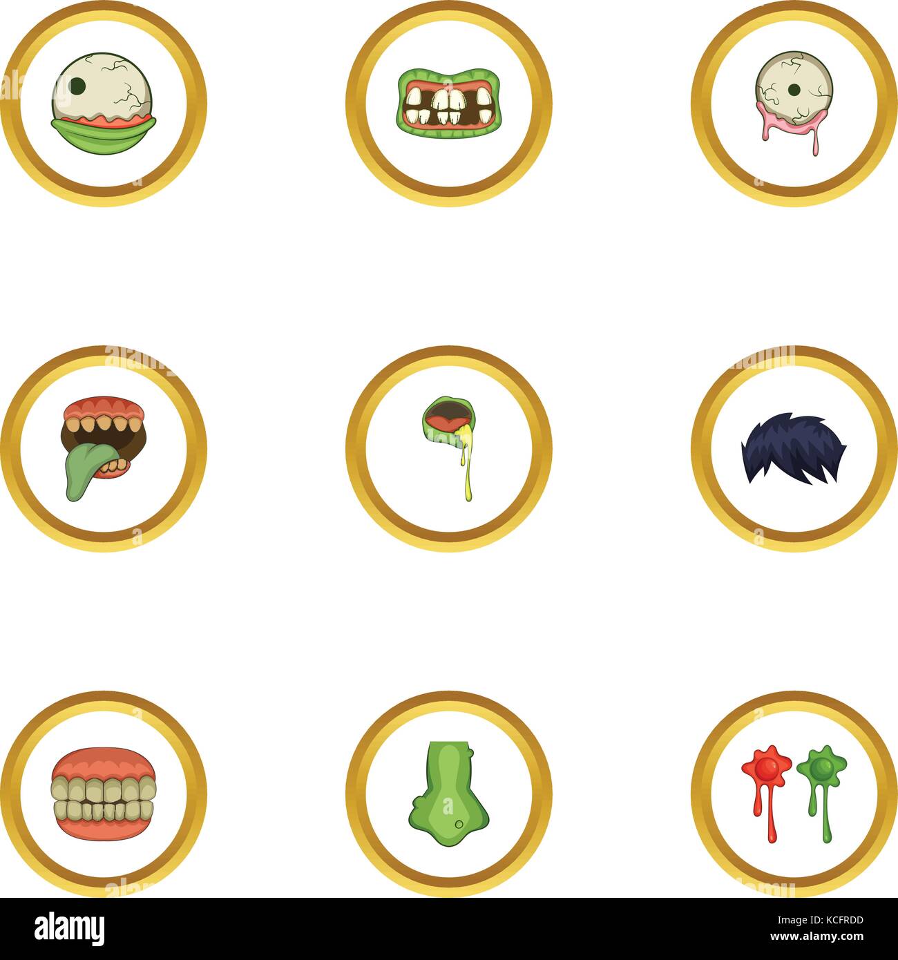 Monster icons set, cartoon style Stock Vector Image & Art - Alamy