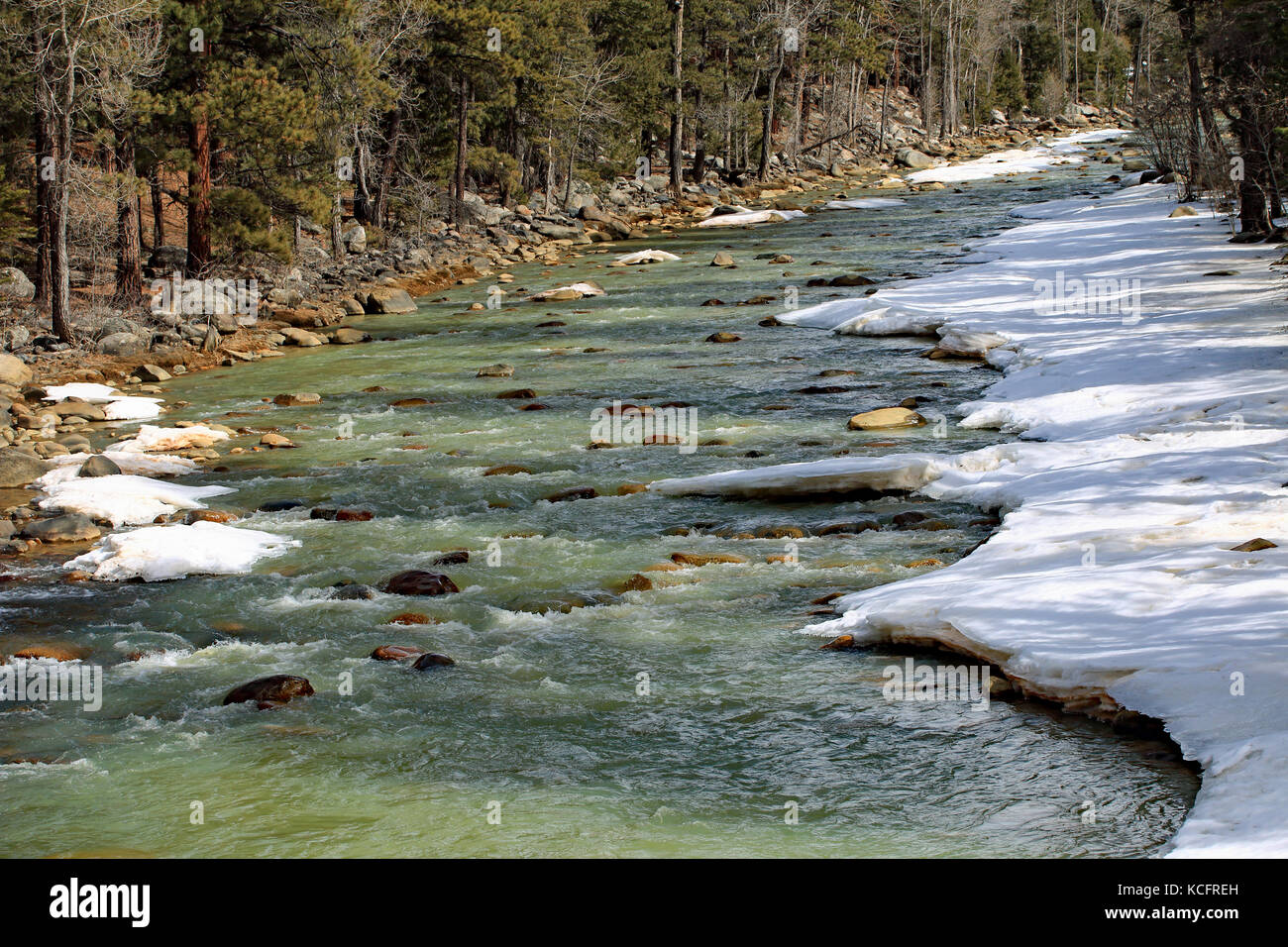 Animas River during the Colorado winter Stock Photo - Alamy