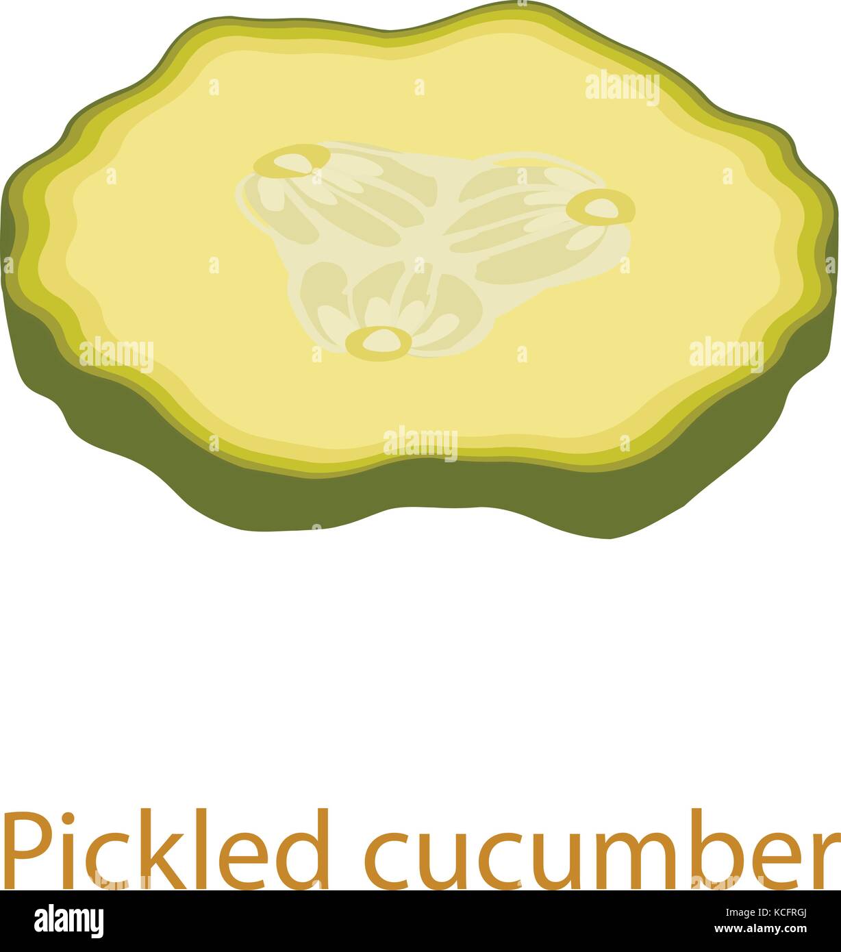 Sliced pickle white background Stock Vector Images - Alamy