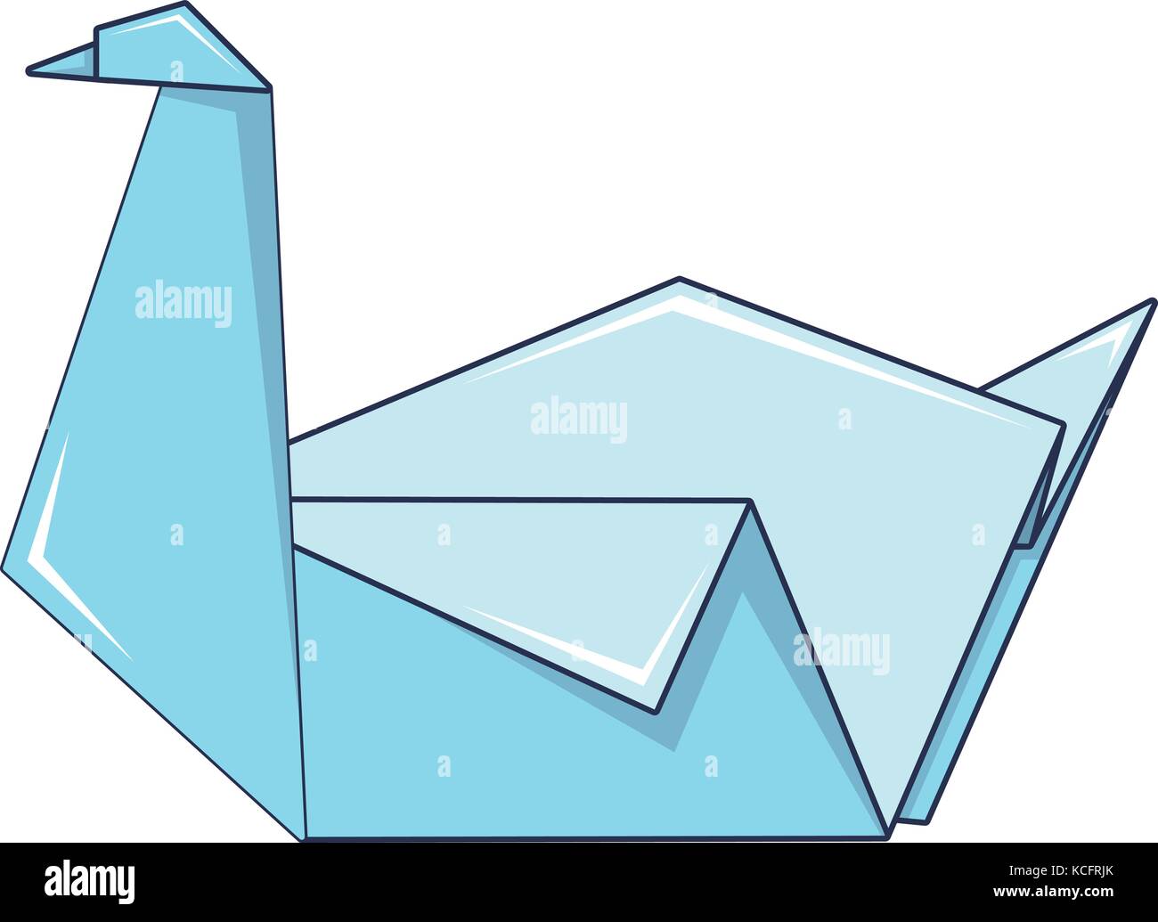 Origami swan icon, cartoon style Stock Vector Image & Art - Alamy