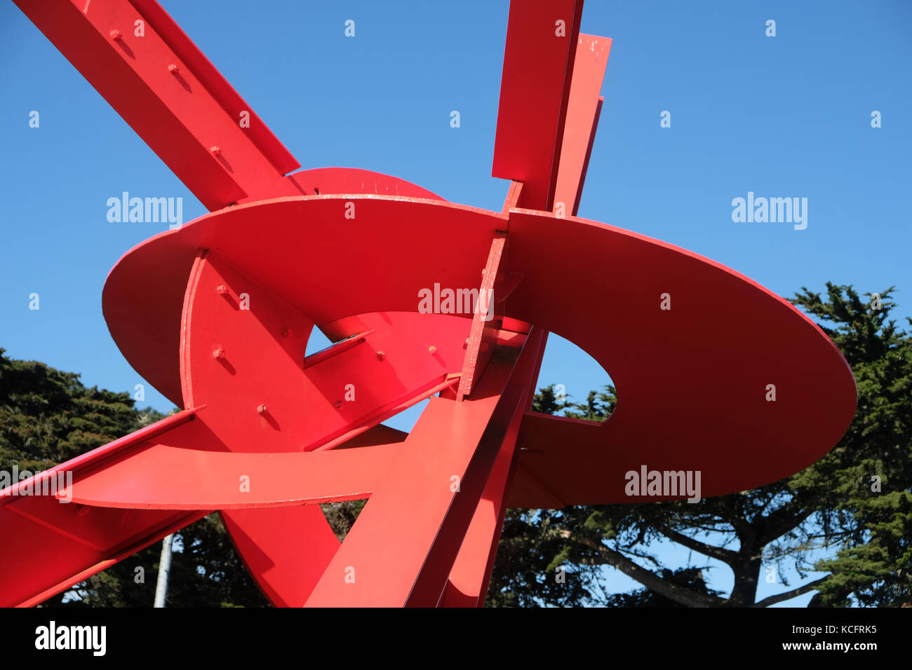 Archtectural sculpture in red Stock Photo - Alamy