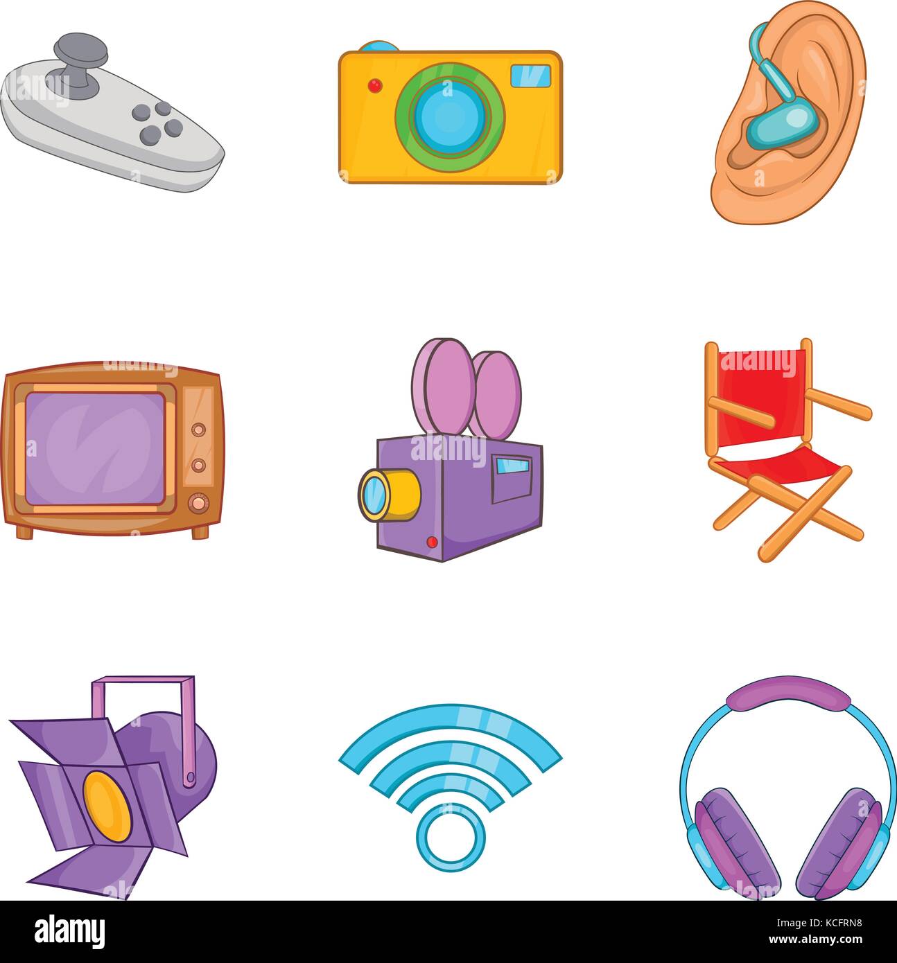 Operator icons set, cartoon style Stock Vector Image & Art - Alamy